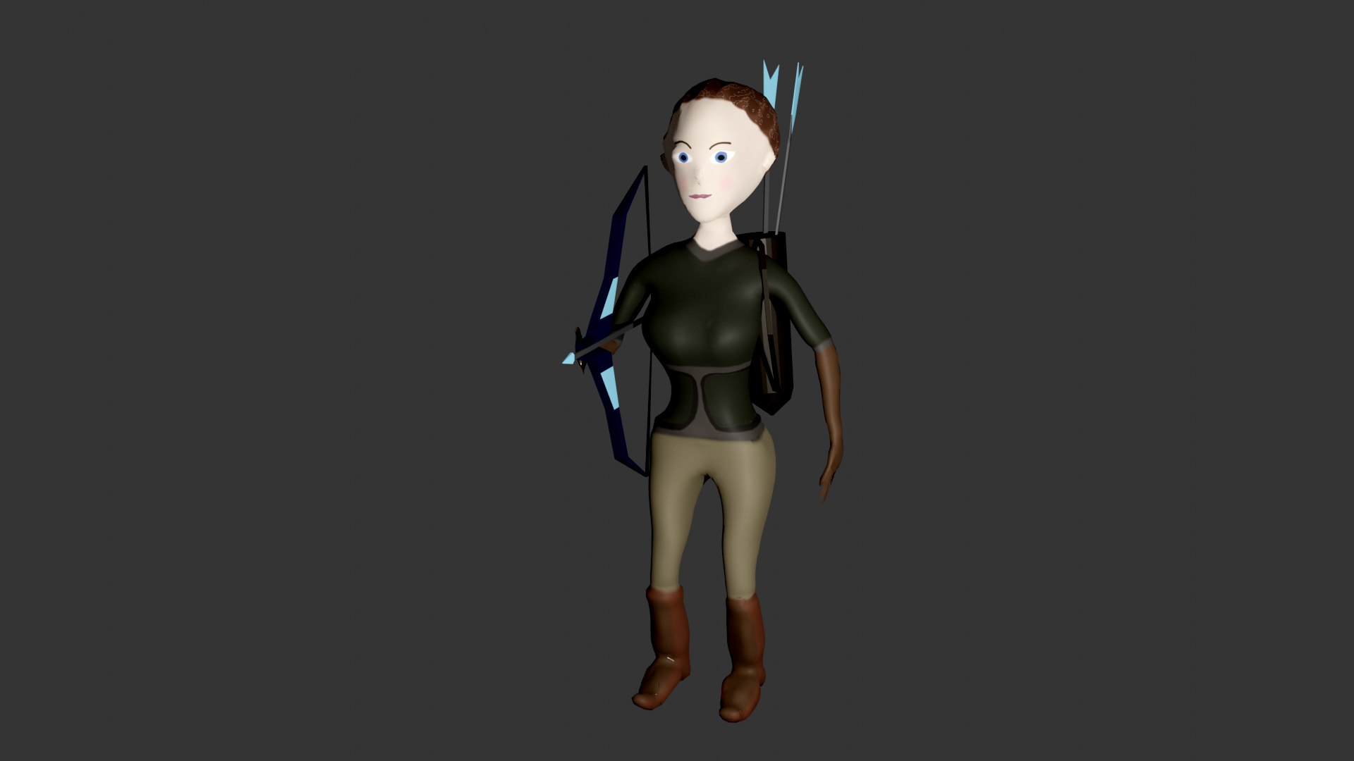 Archer Character Lowpoly 3D Model - TurboSquid 1969926
