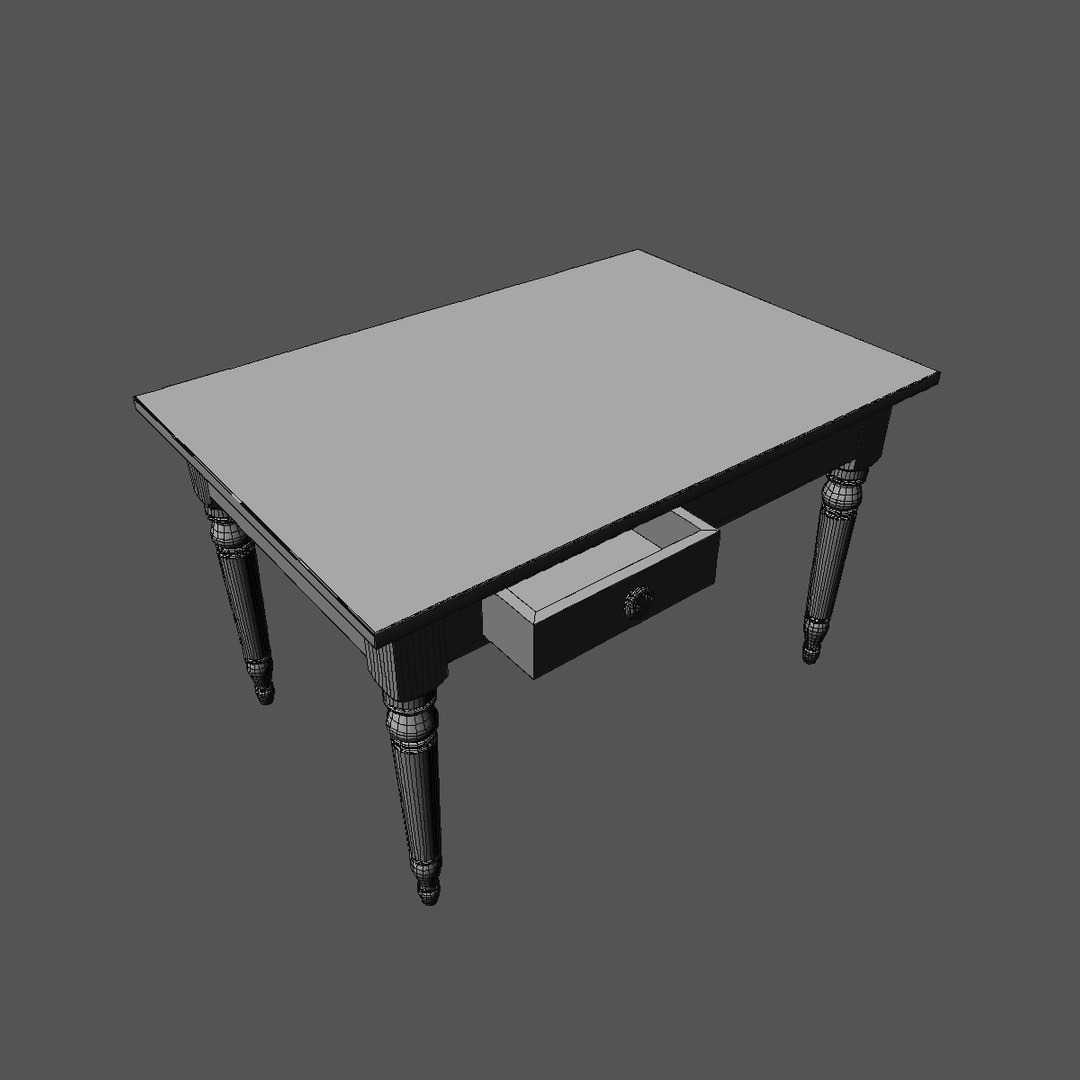 Wooden Desk 3D Model - TurboSquid 1229051
