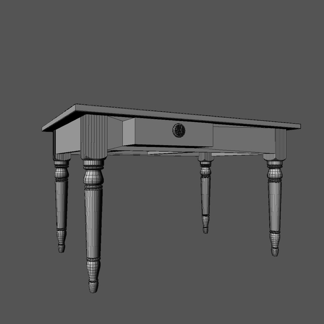 Wooden Desk 3D Model - TurboSquid 1229051