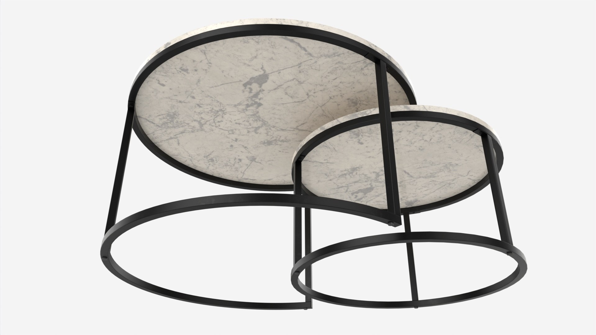 3D Model Marble Texture Coffee Table 2 In 1 - TurboSquid 1934308