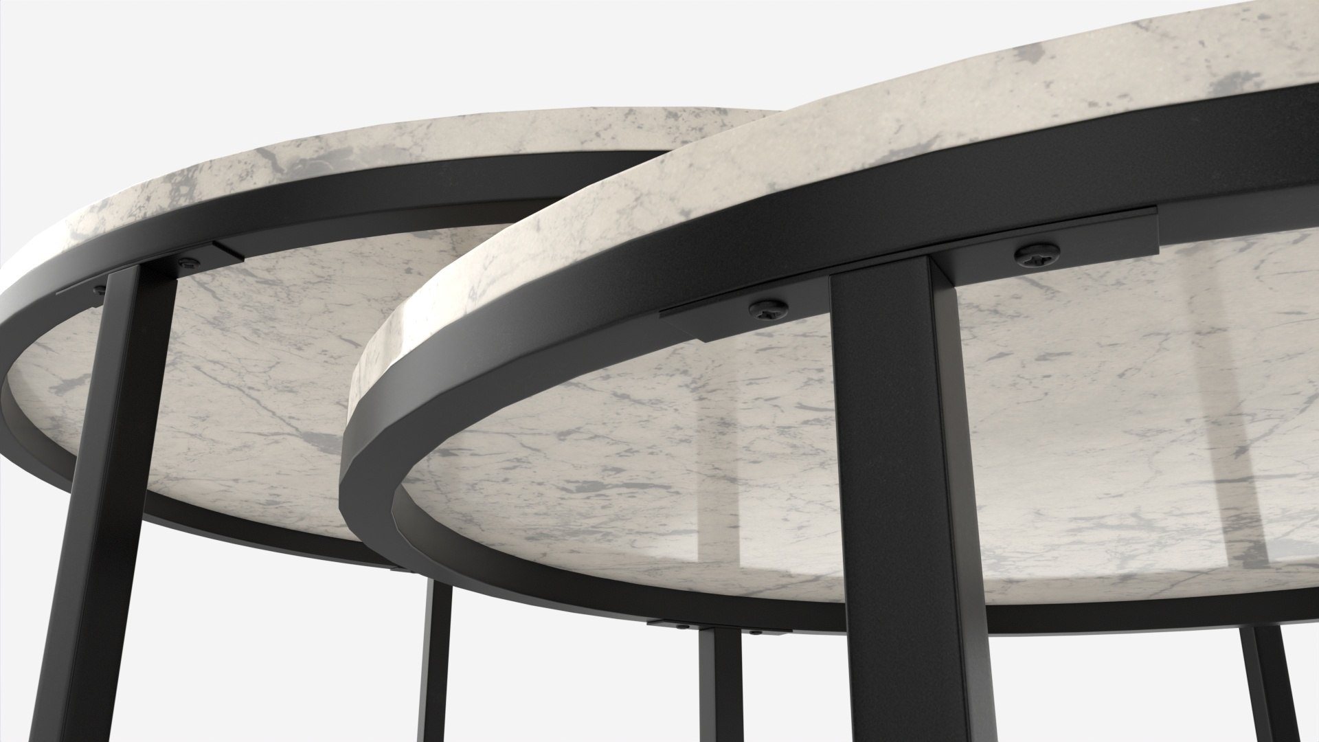 3D Model Marble Texture Coffee Table 2 In 1 - TurboSquid 1934308