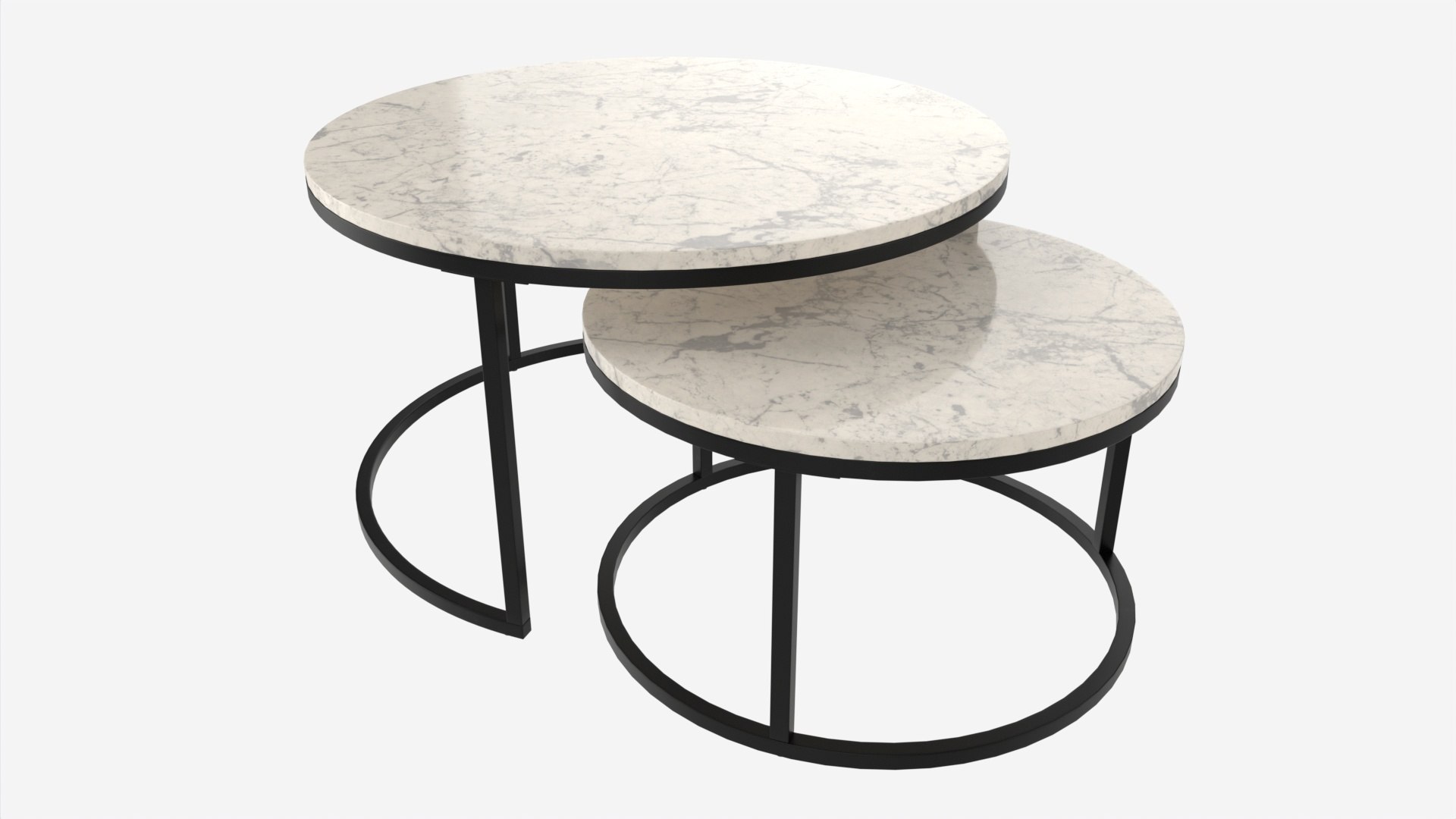 3D Model Marble Texture Coffee Table 2 In 1 - TurboSquid 1934308