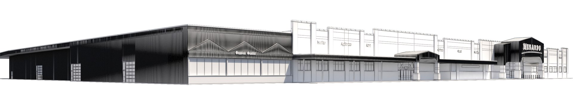 Exterior Retail Menards Store 3D Model - TurboSquid 1347315