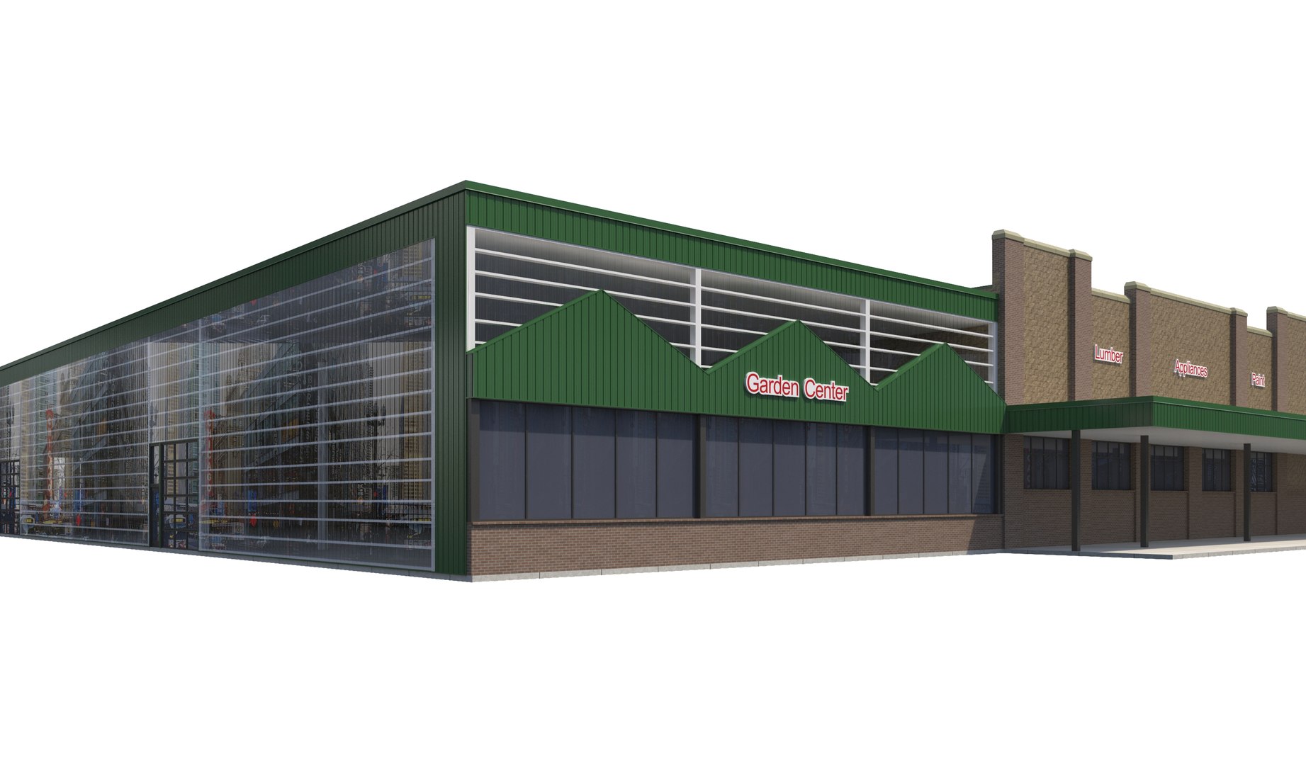 Exterior Retail Menards Store 3D Model - TurboSquid 1347315