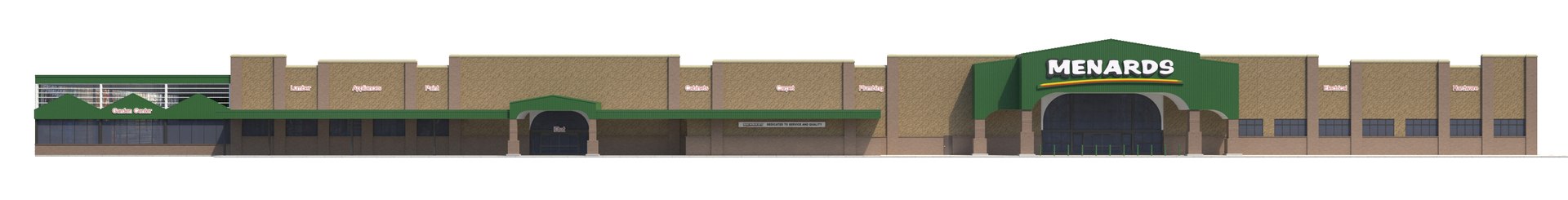 Exterior Retail Menards Store 3D Model - TurboSquid 1347315