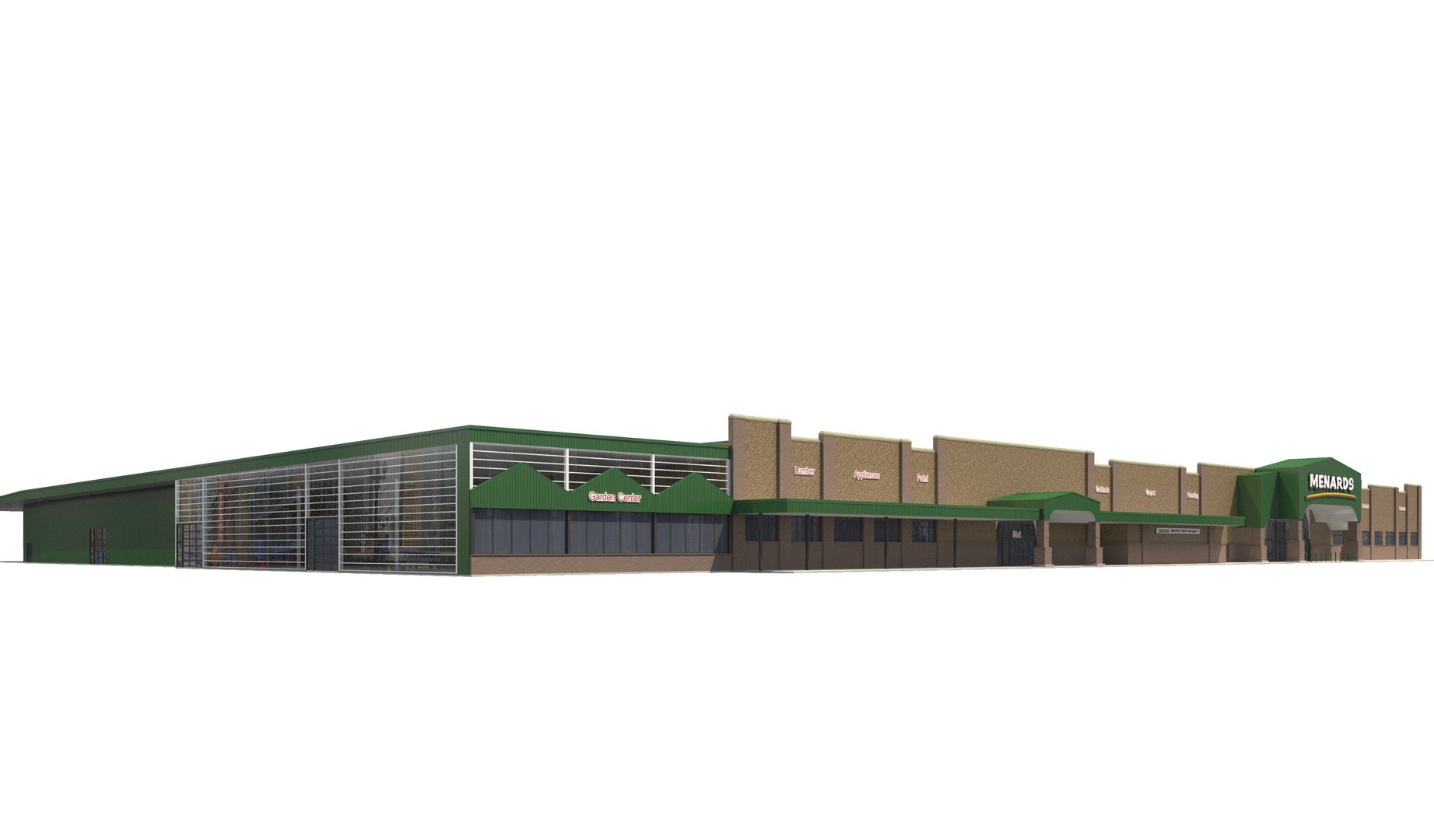 Exterior Retail Menards Store 3D Model - TurboSquid 1347315
