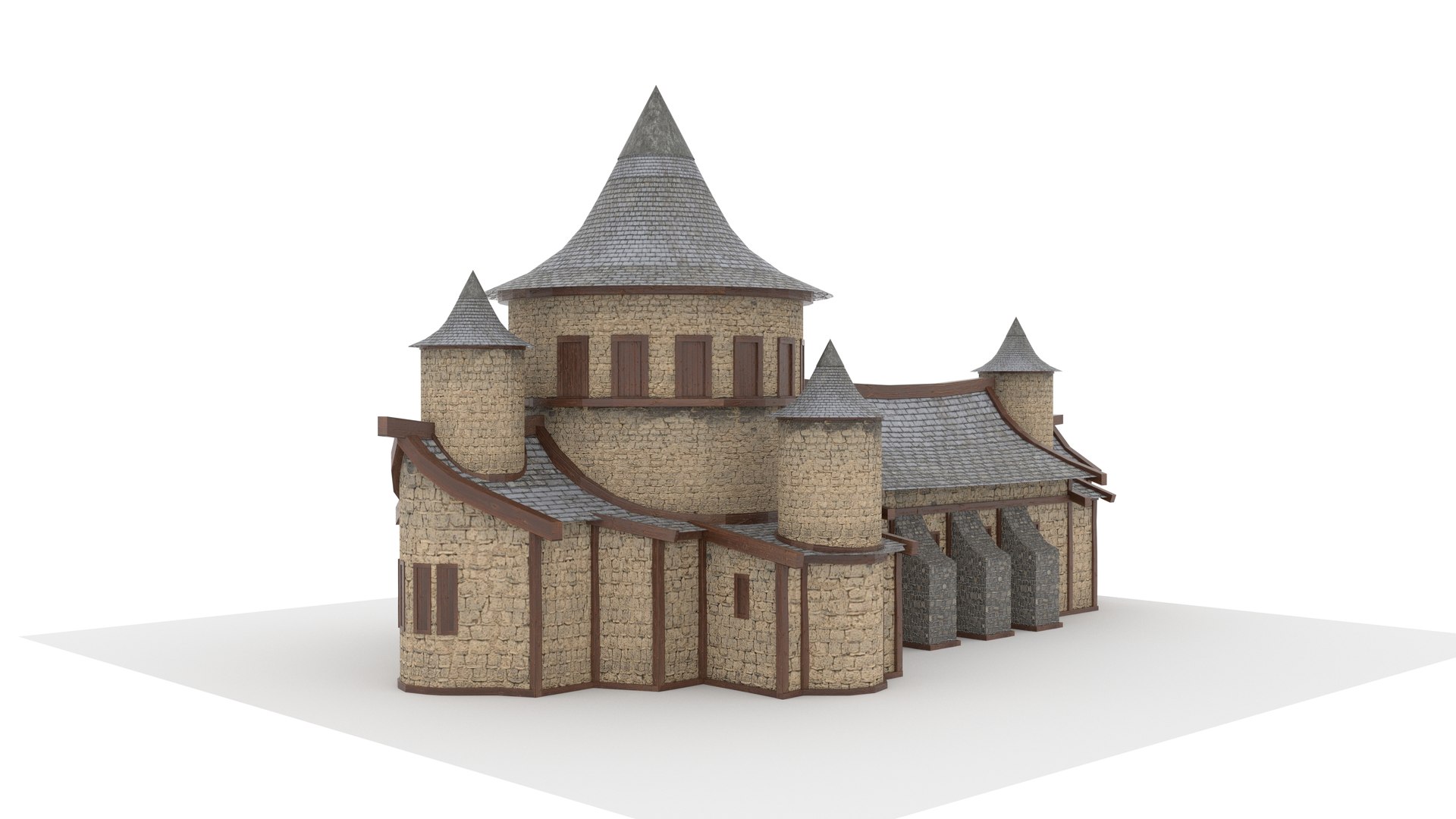 Medieval Church 3D Model - TurboSquid 1293956
