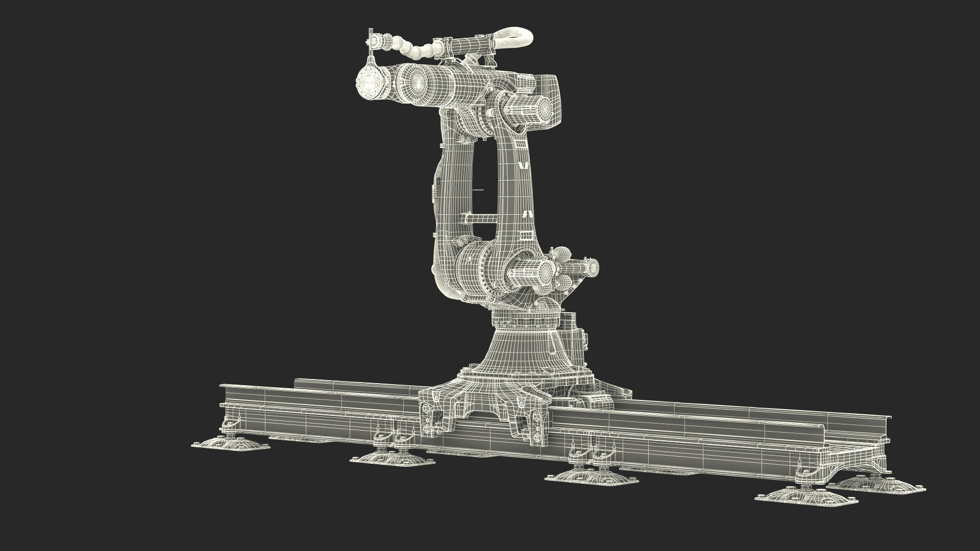 Robotic Arm Yellow On Rails Rigged 3D Model - TurboSquid 2320367