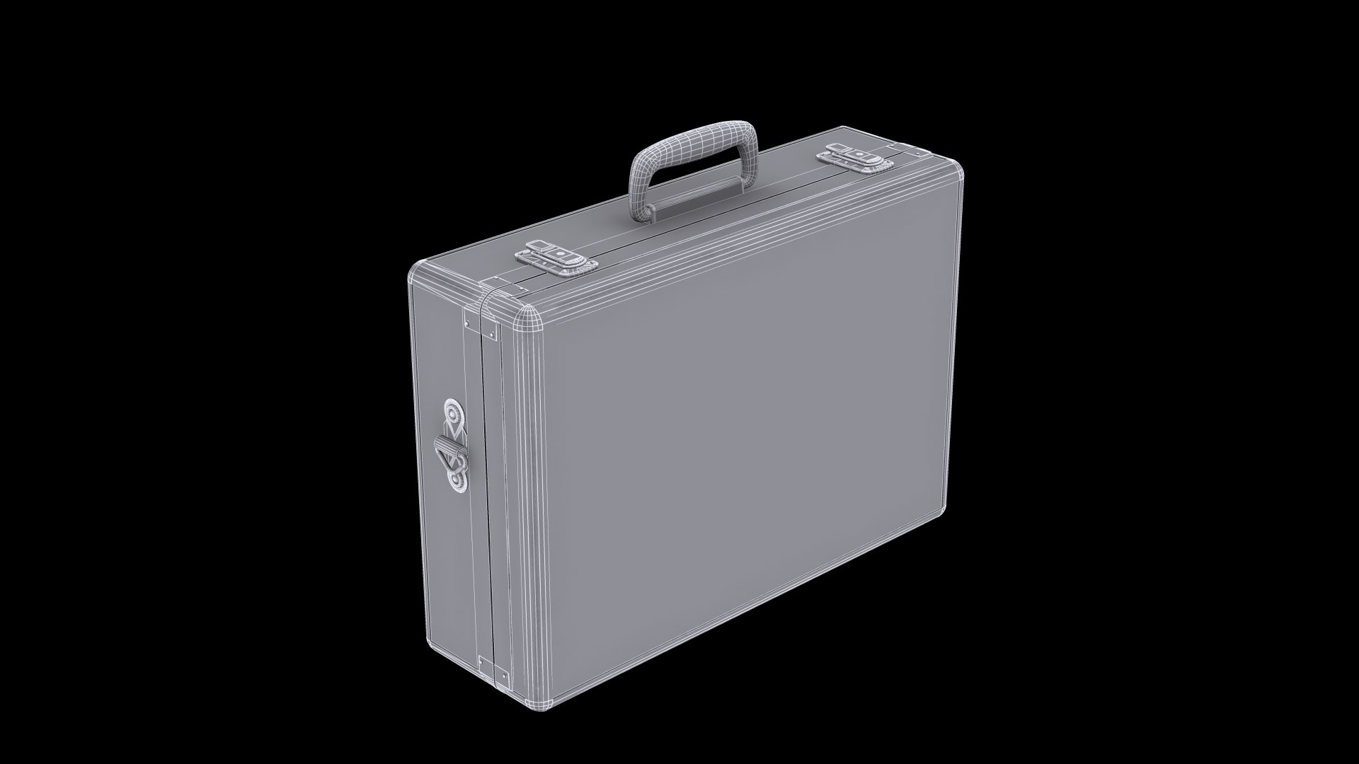 max modern suitcase aluminium black