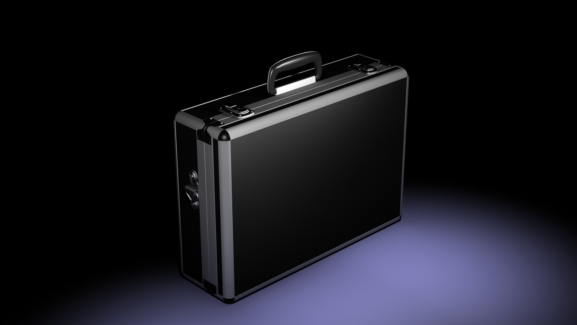 max modern suitcase aluminium black