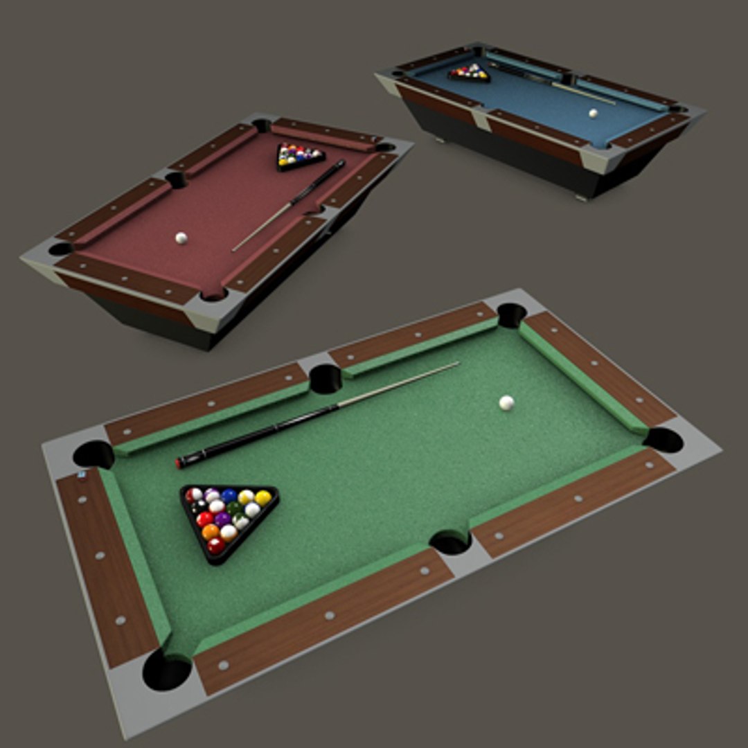 billiard pool cue 3d c4d