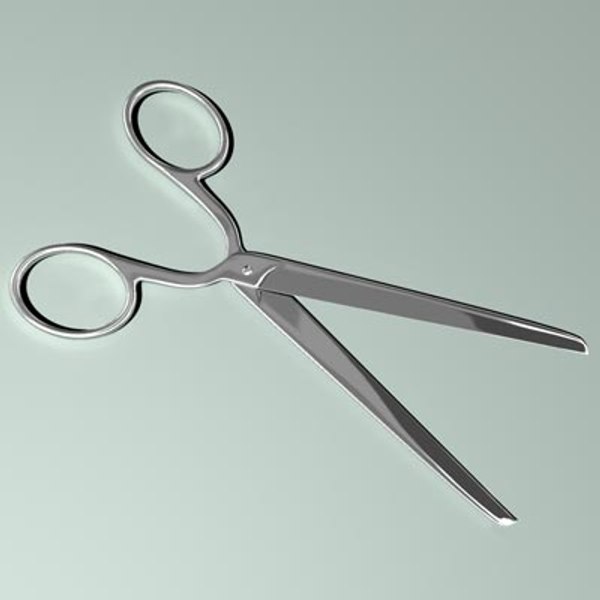 3d scissors tool model