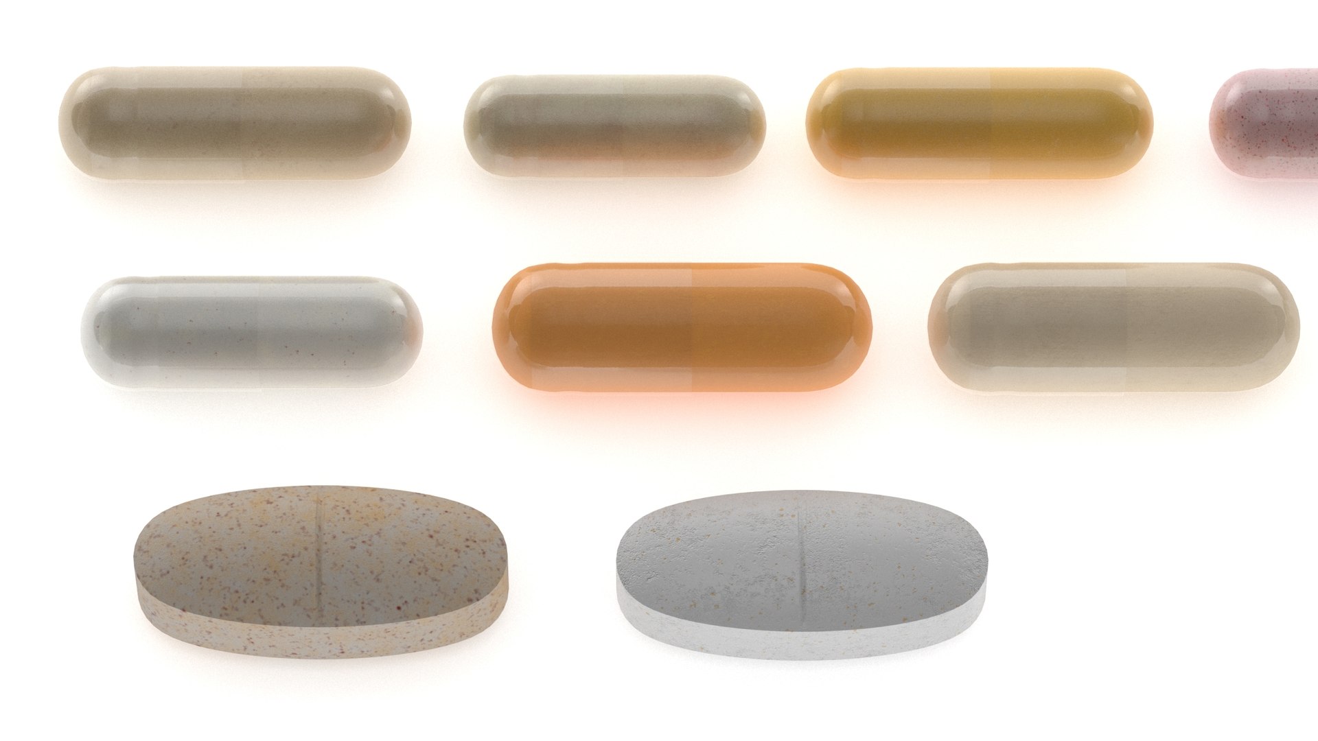 Medical Capsules Medicine PBR Realistic 3D Model - TurboSquid 1951631