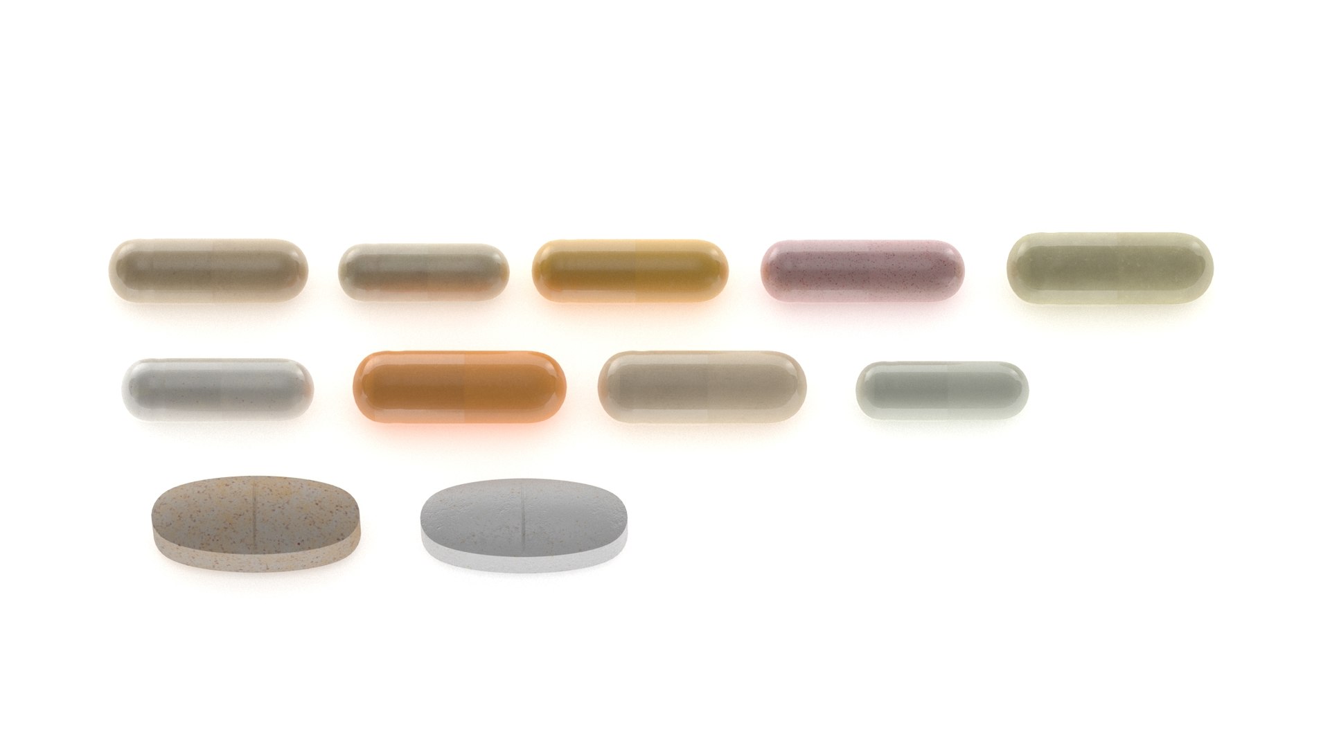 Medical Capsules Medicine PBR Realistic 3D Model - TurboSquid 1951631