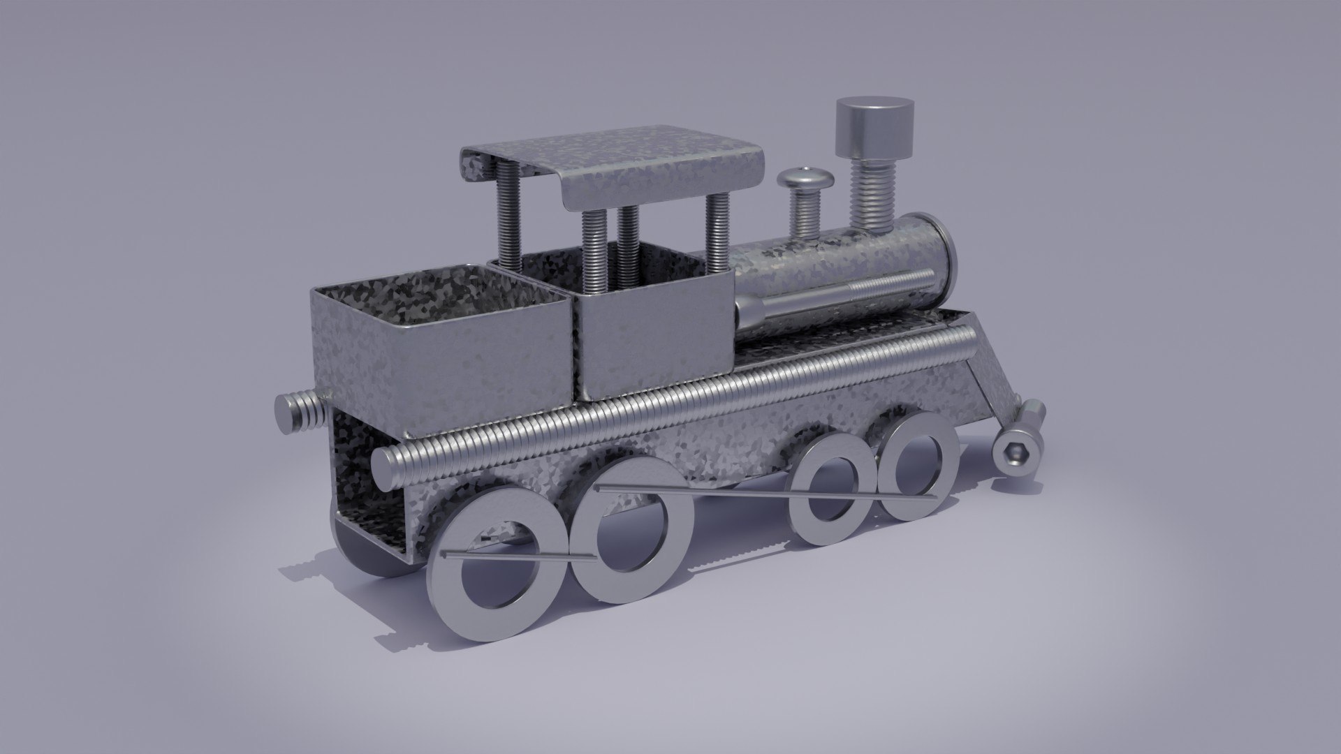 3D Locomotive Metal Art Low-poly 3D Model - TurboSquid 2004060