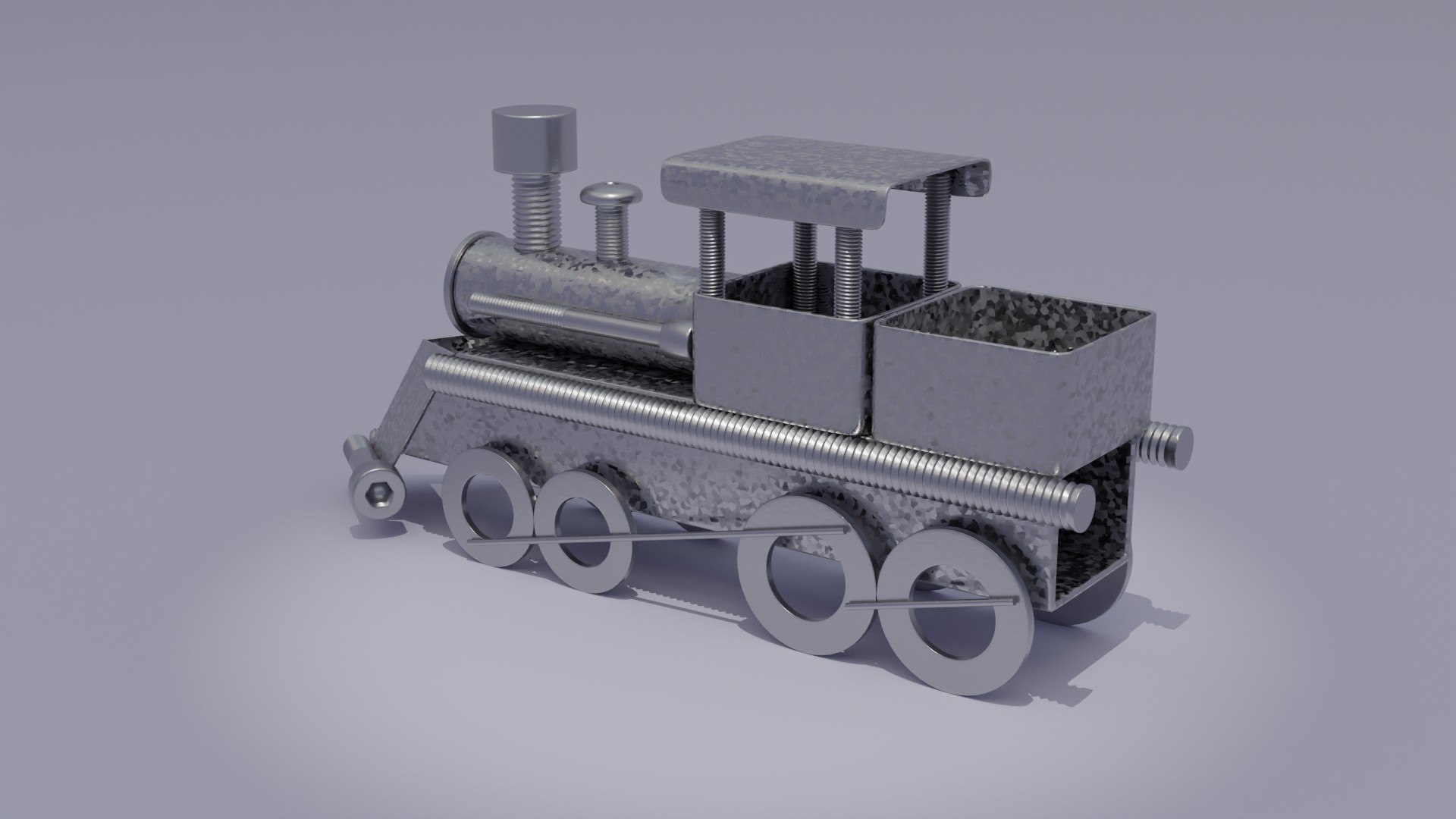 3D Locomotive Metal Art Low-poly 3D Model - TurboSquid 2004060