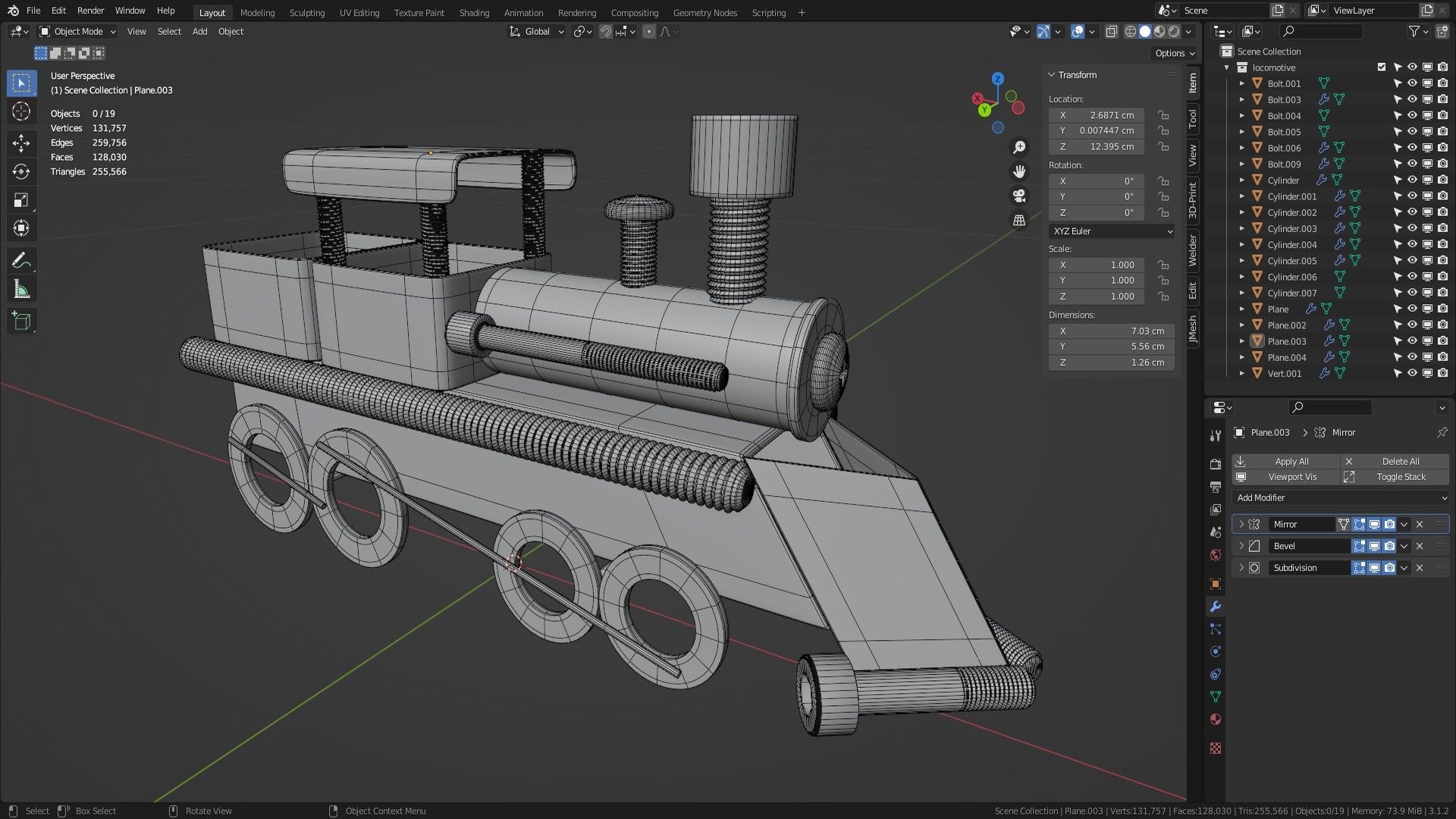 3D Locomotive Metal Art Low-poly 3D Model - TurboSquid 2004060