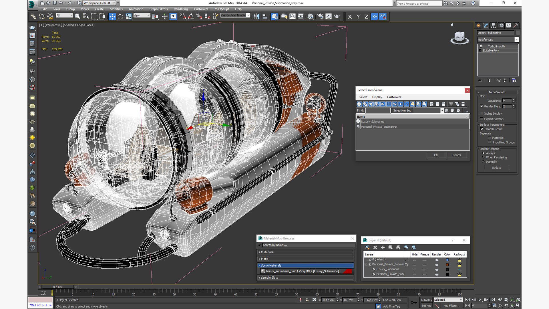 3D Personal Private Submarine - TurboSquid 2206570