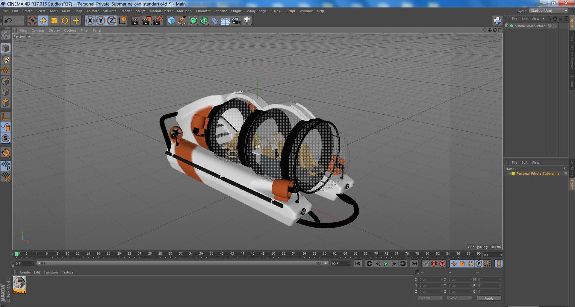 3D Personal Private Submarine - TurboSquid 2206570