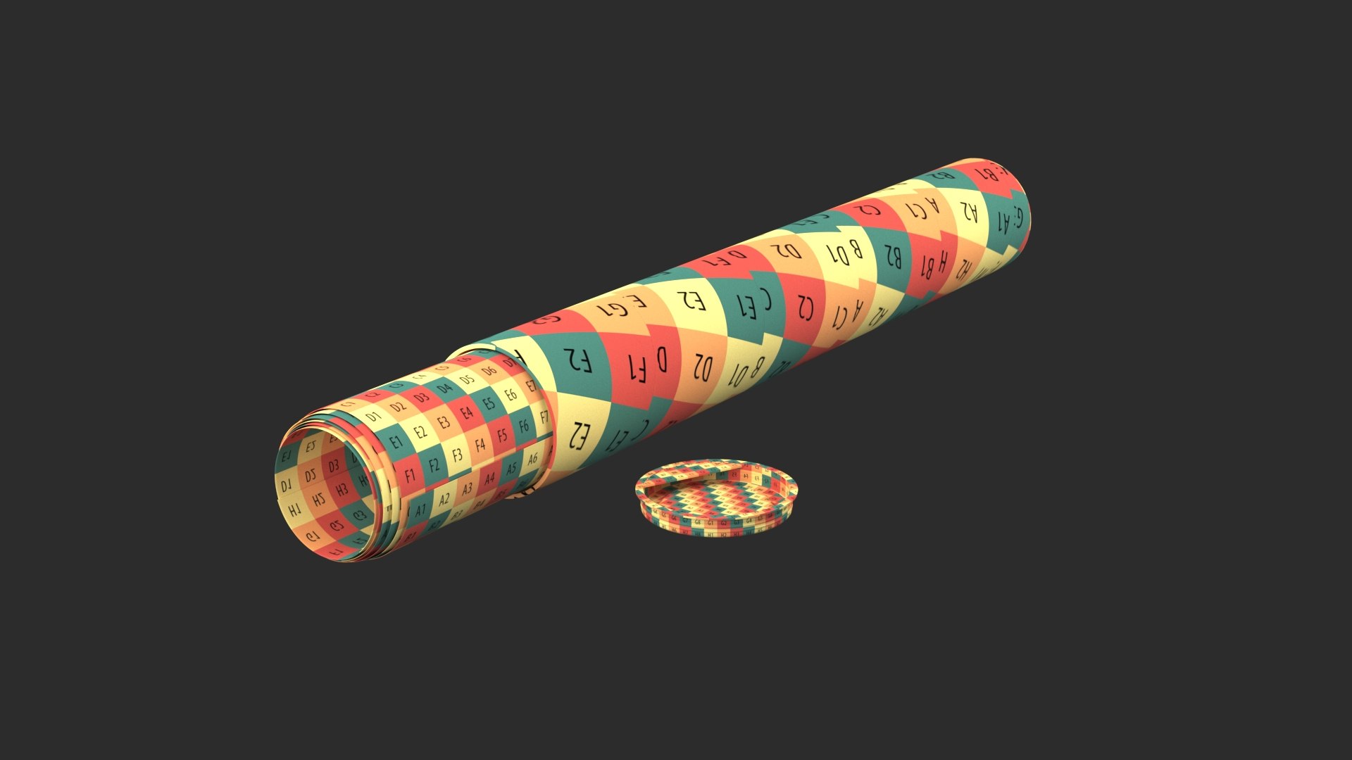 3D Model Cardboard Tube With Blueprint - TurboSquid 2042046