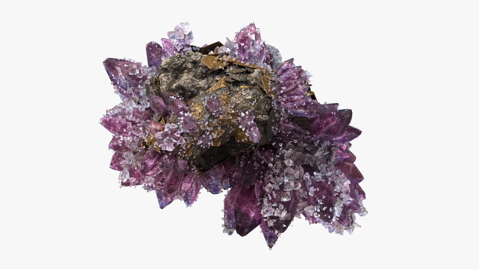 3D Crystal Quartz Purple - TurboSquid 2119822