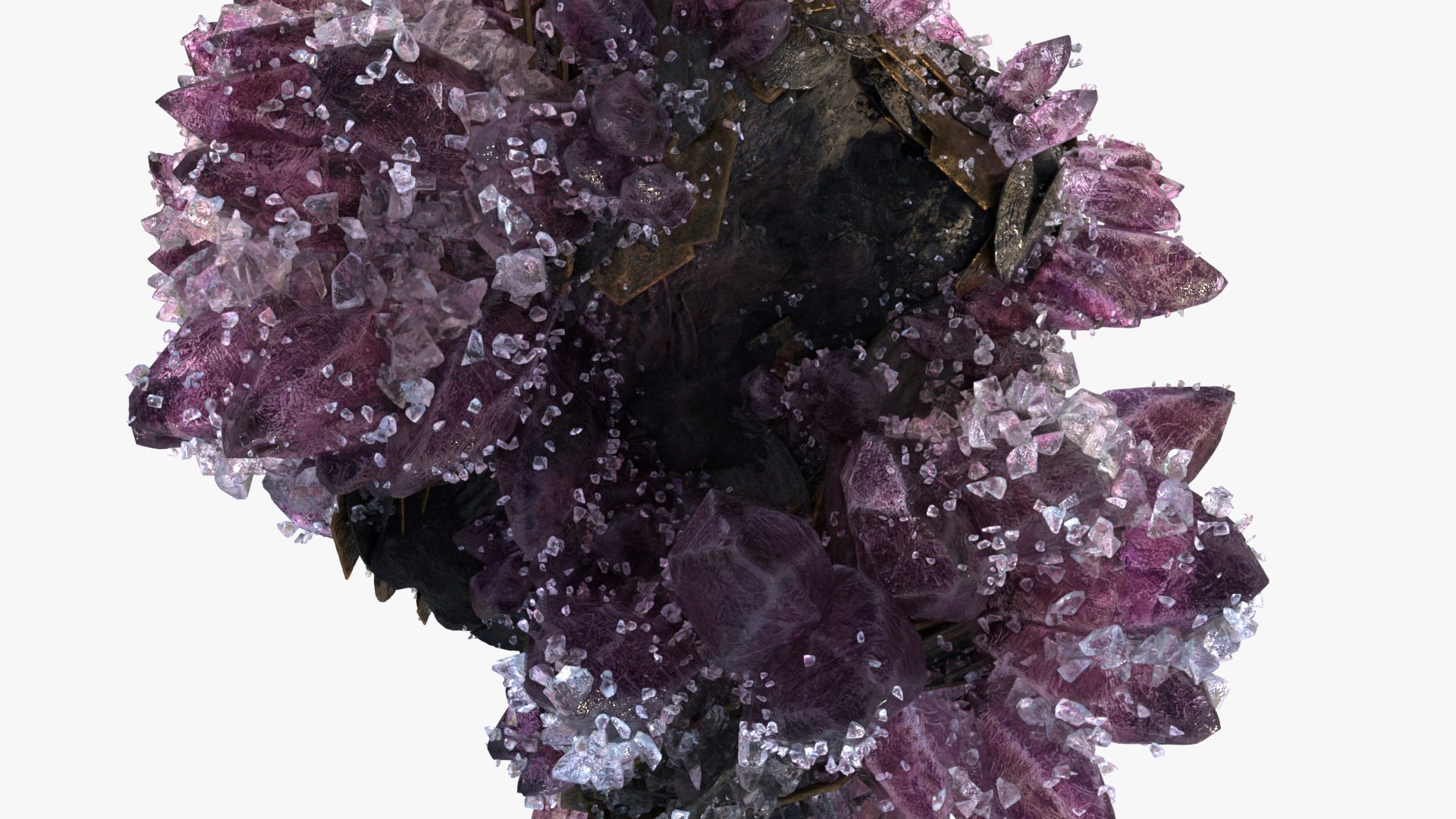 3D Crystal Quartz Purple - TurboSquid 2119822