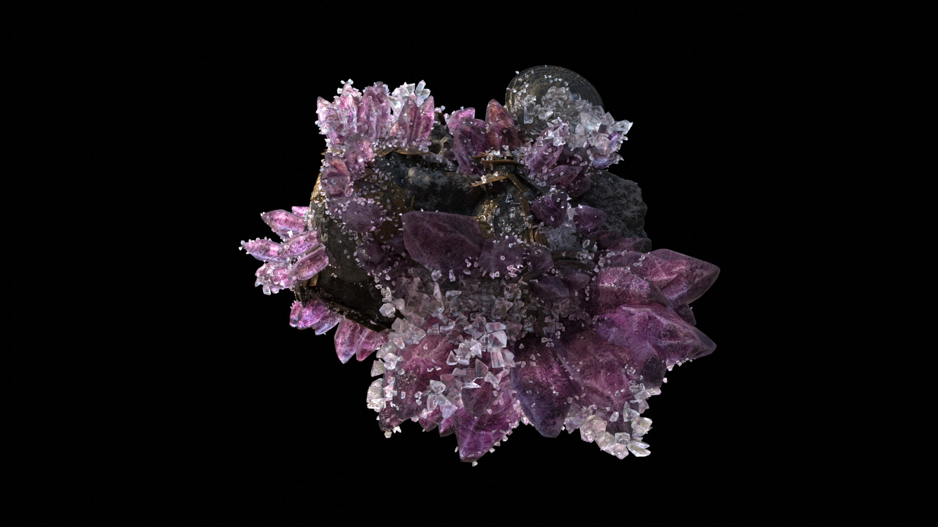 3D Crystal Quartz Purple - TurboSquid 2119822