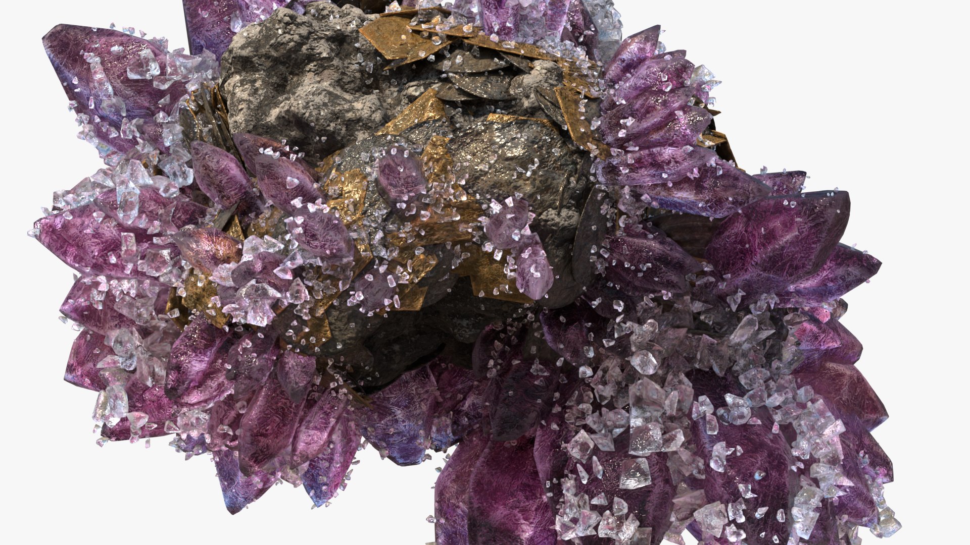 3D Crystal Quartz Purple - TurboSquid 2119822