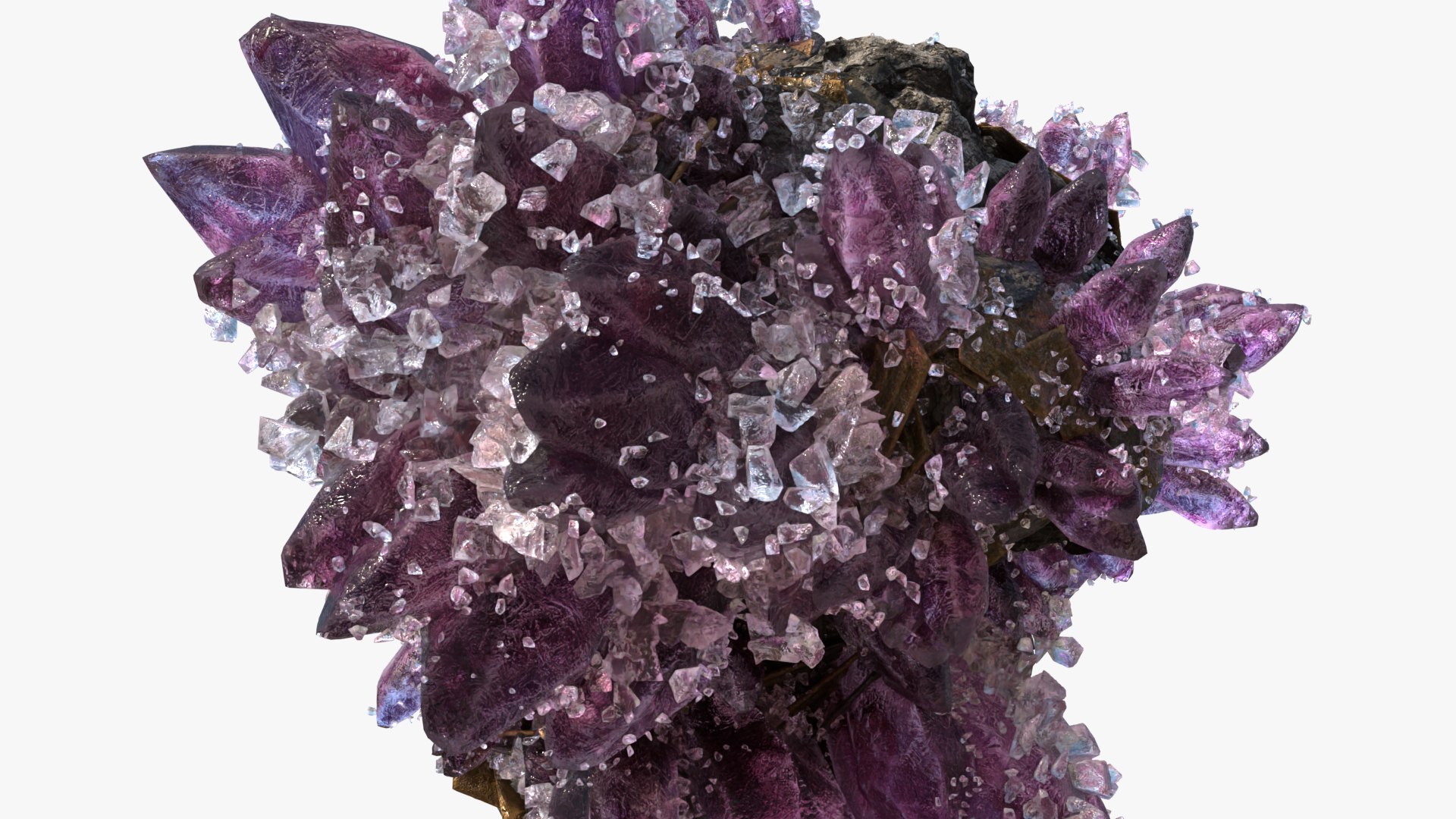 3D Crystal Quartz Purple - TurboSquid 2119822