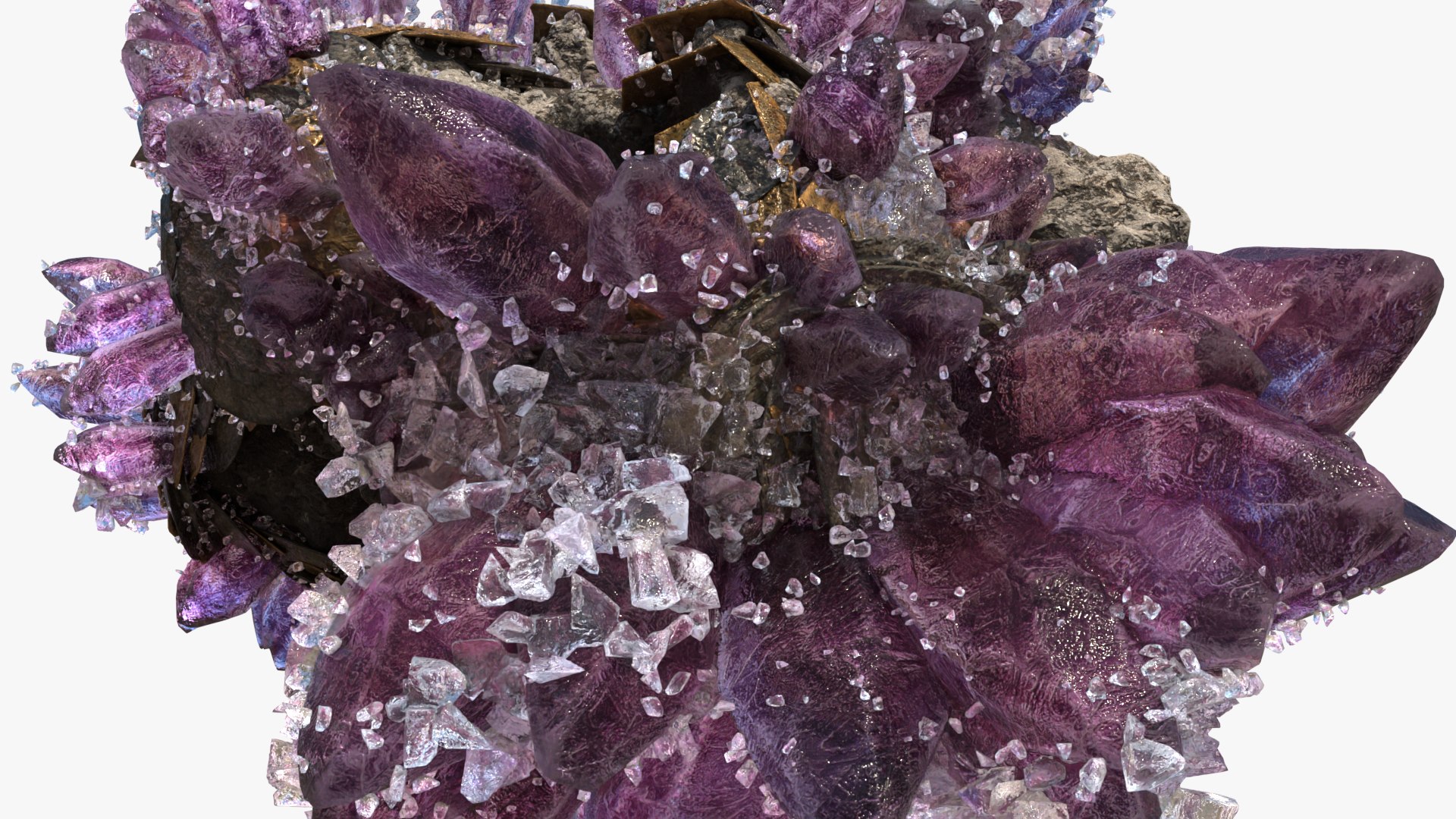 3D Crystal Quartz Purple - TurboSquid 2119822