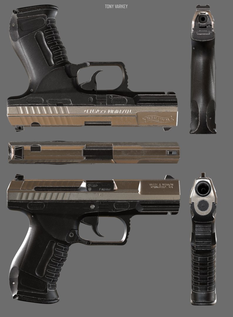 3D Walther Gun - TurboSquid 1979461