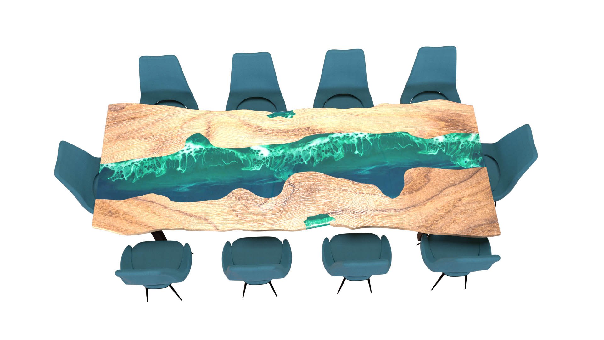 Resin Dining Table 3D - TurboSquid 2114741