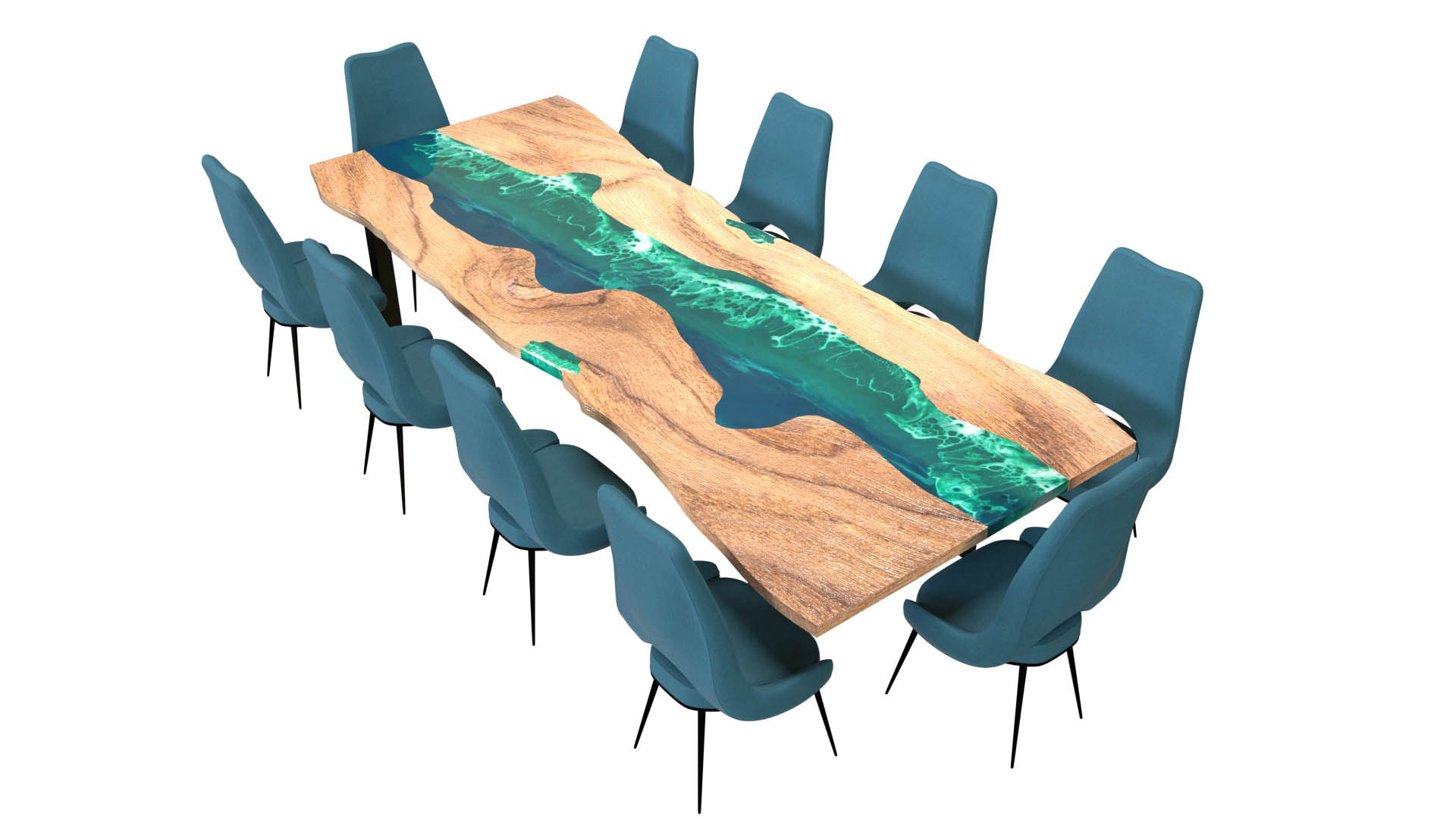 Resin Dining Table 3D - TurboSquid 2114741