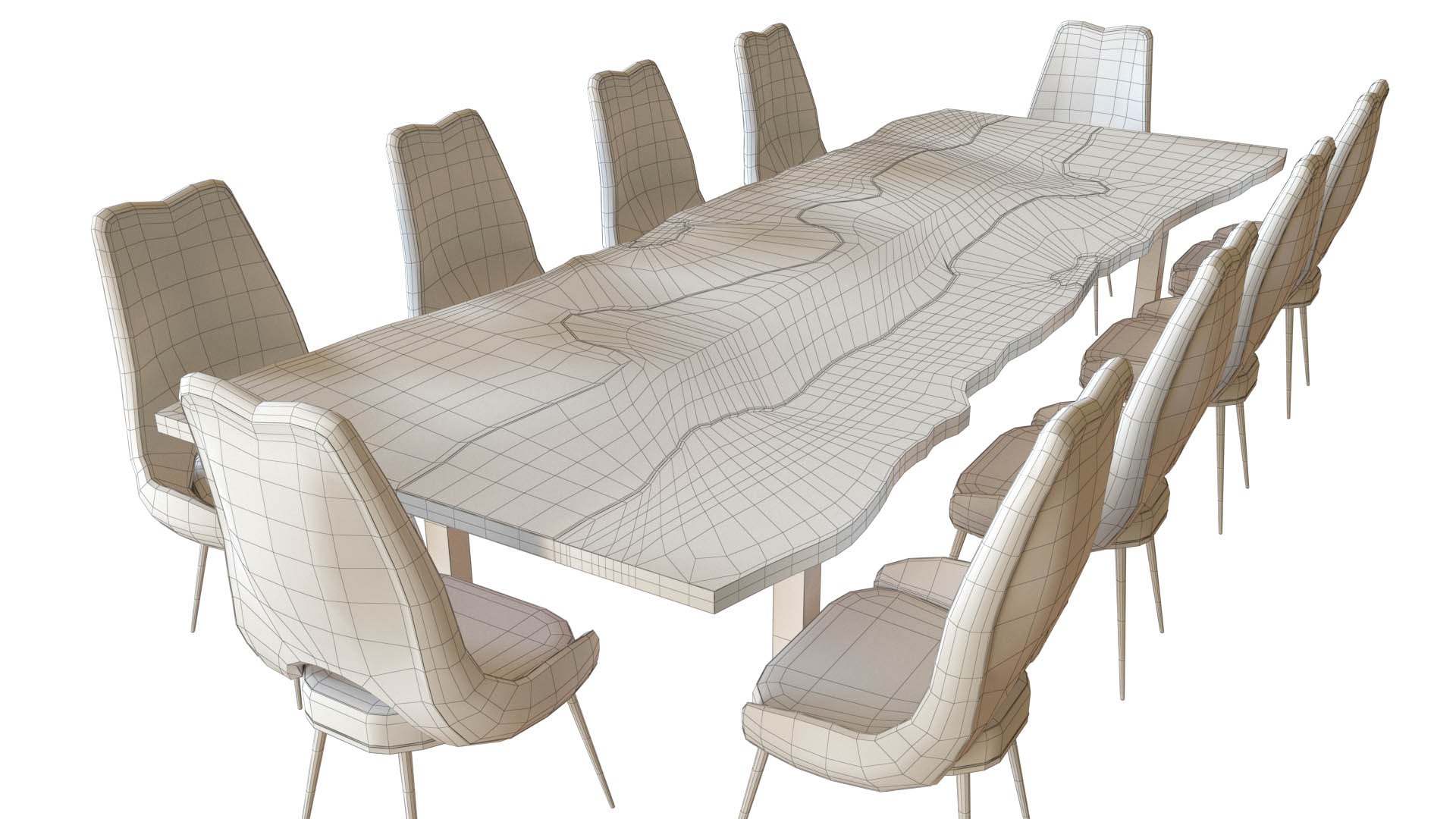Resin Dining Table 3D - TurboSquid 2114741