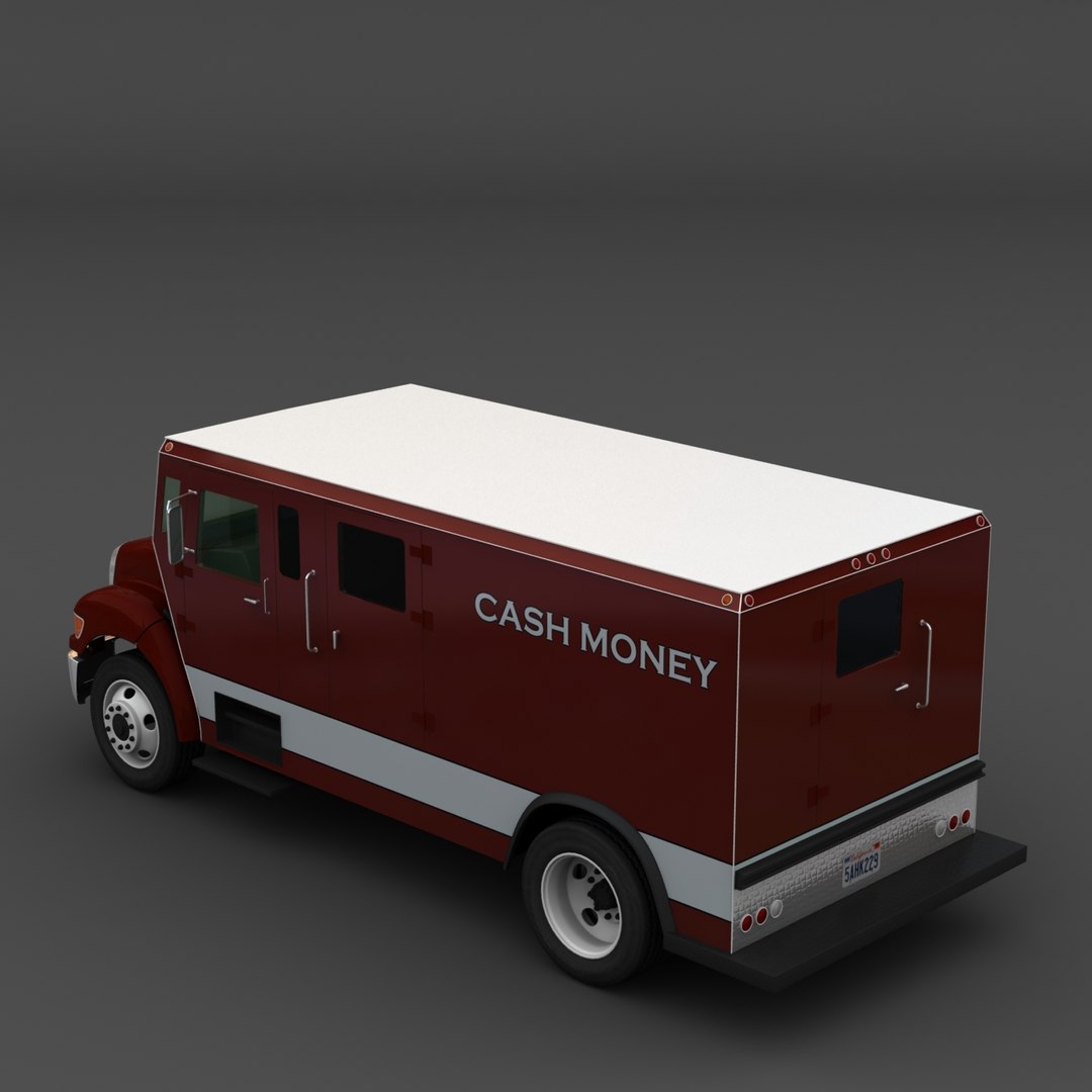3d armored money truck model
