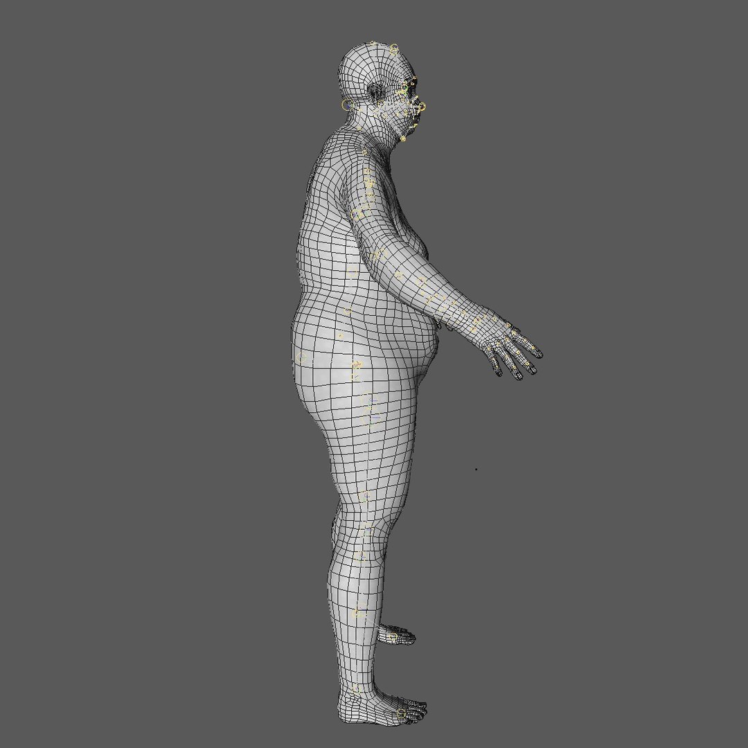 Base Mesh Old Obese 3d C4d