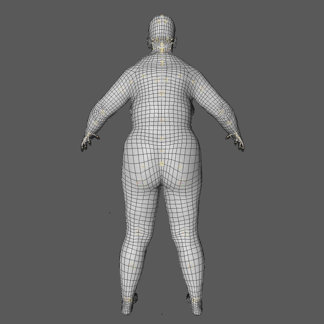 Base Mesh Old Obese 3d C4d