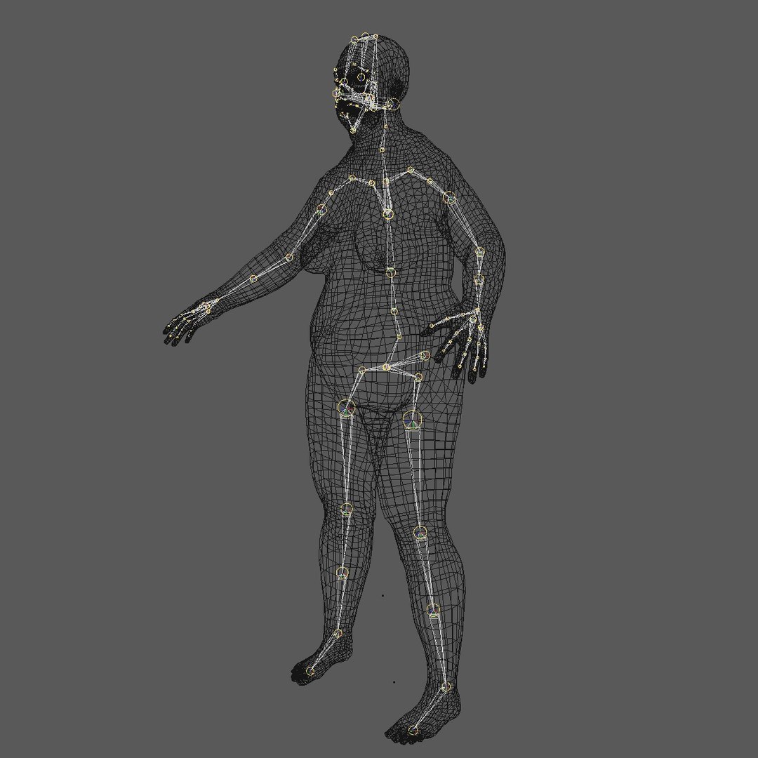 Base Mesh Old Obese 3d C4d