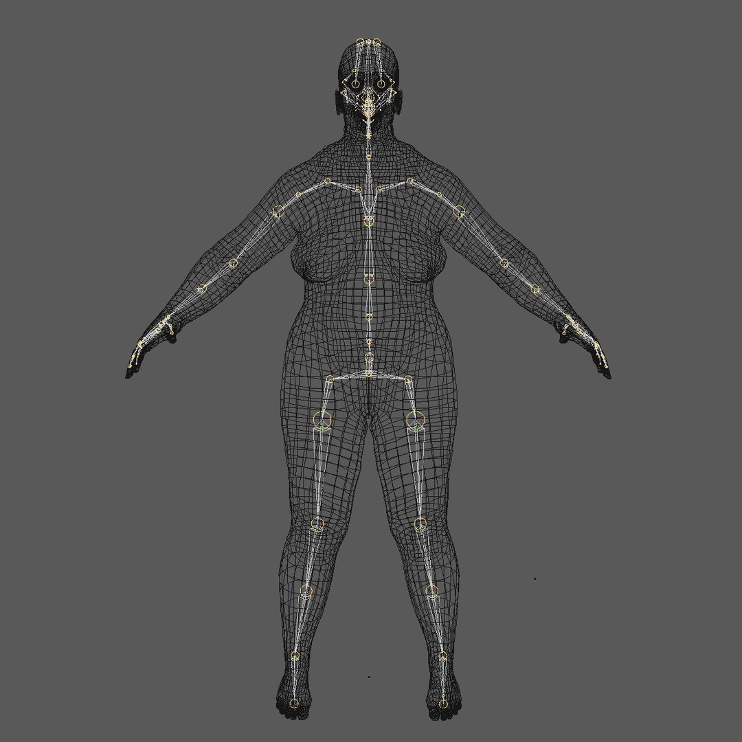 Base Mesh Old Obese 3d C4d