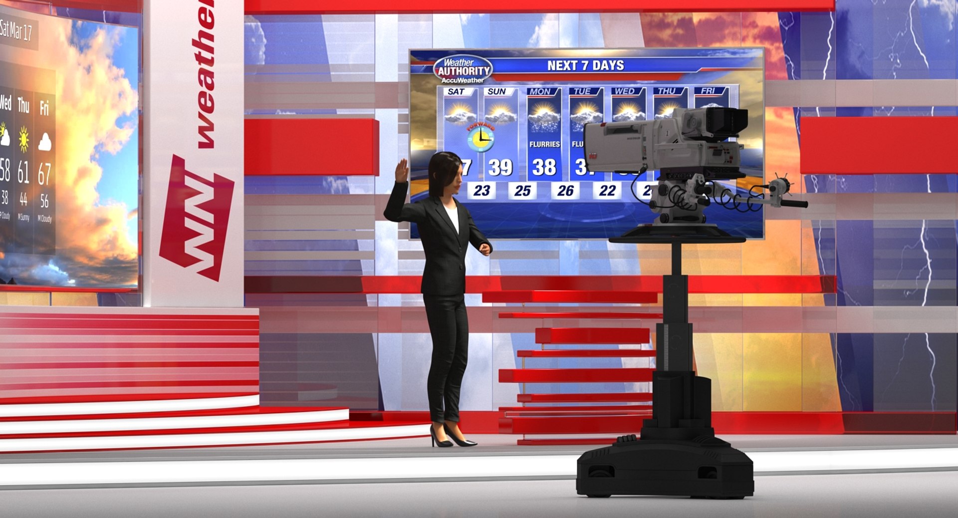 Tv presenter weather forecast 3D model - TurboSquid 1286609