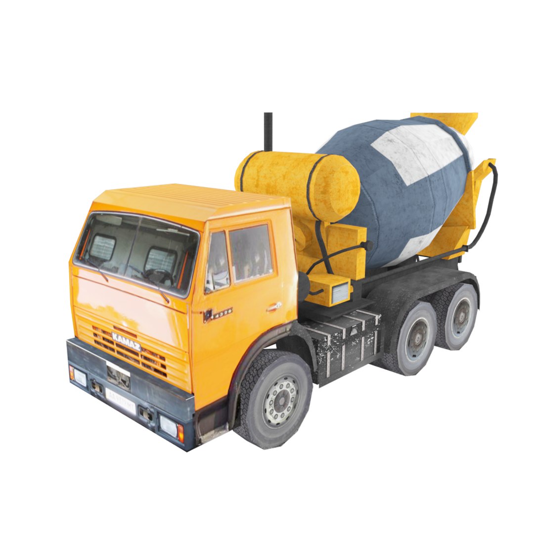 3d Mixer Truck Model
