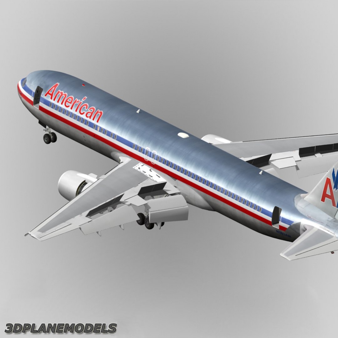 B767-300 American Airlines 767-300 3d Obj