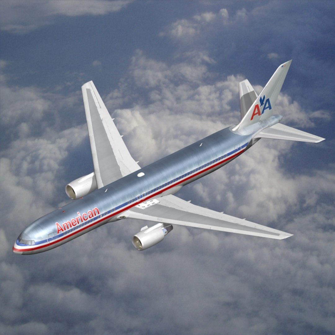 B767-300 American Airlines 767-300 3d Obj