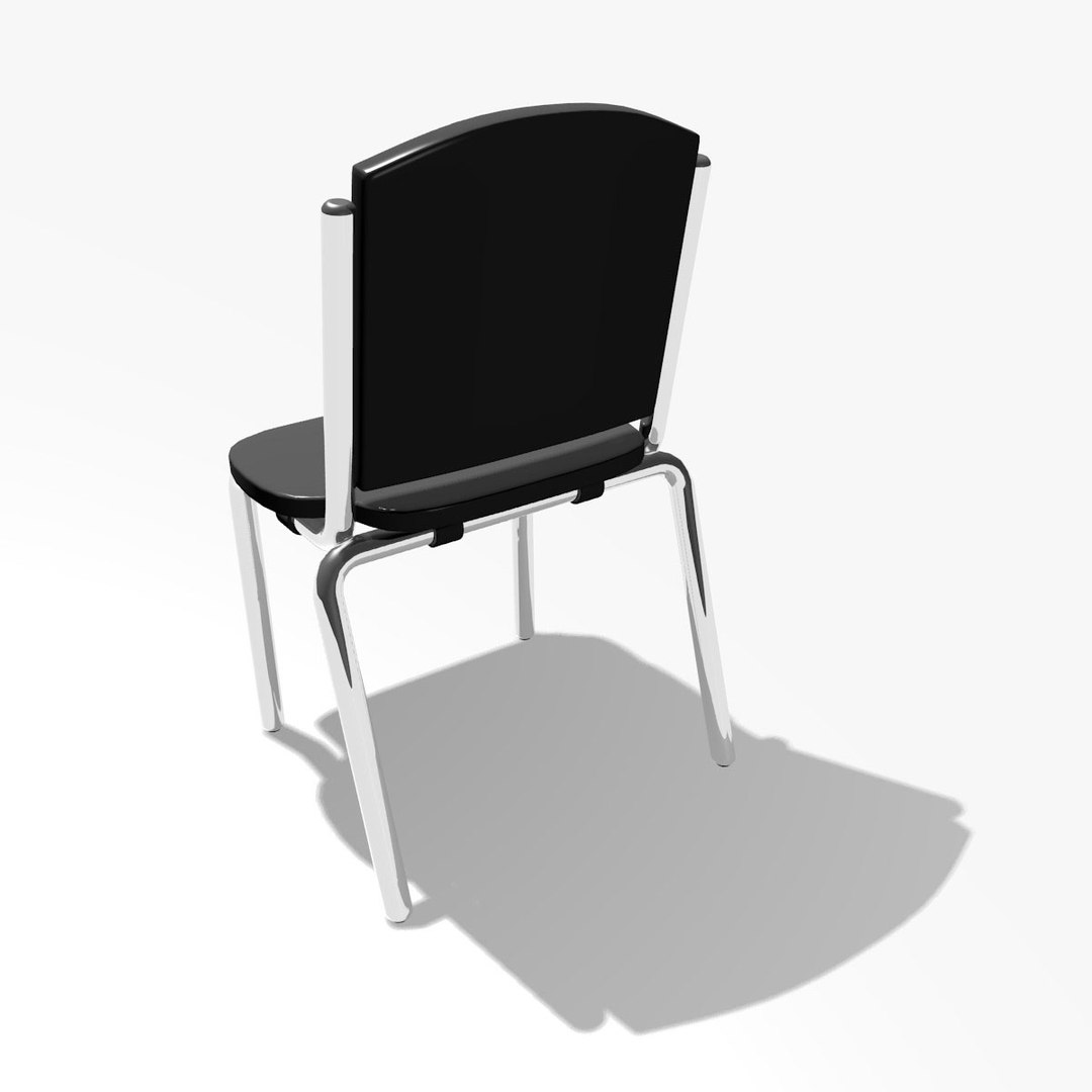 Tubular Steel Plastic Chair 3d Model