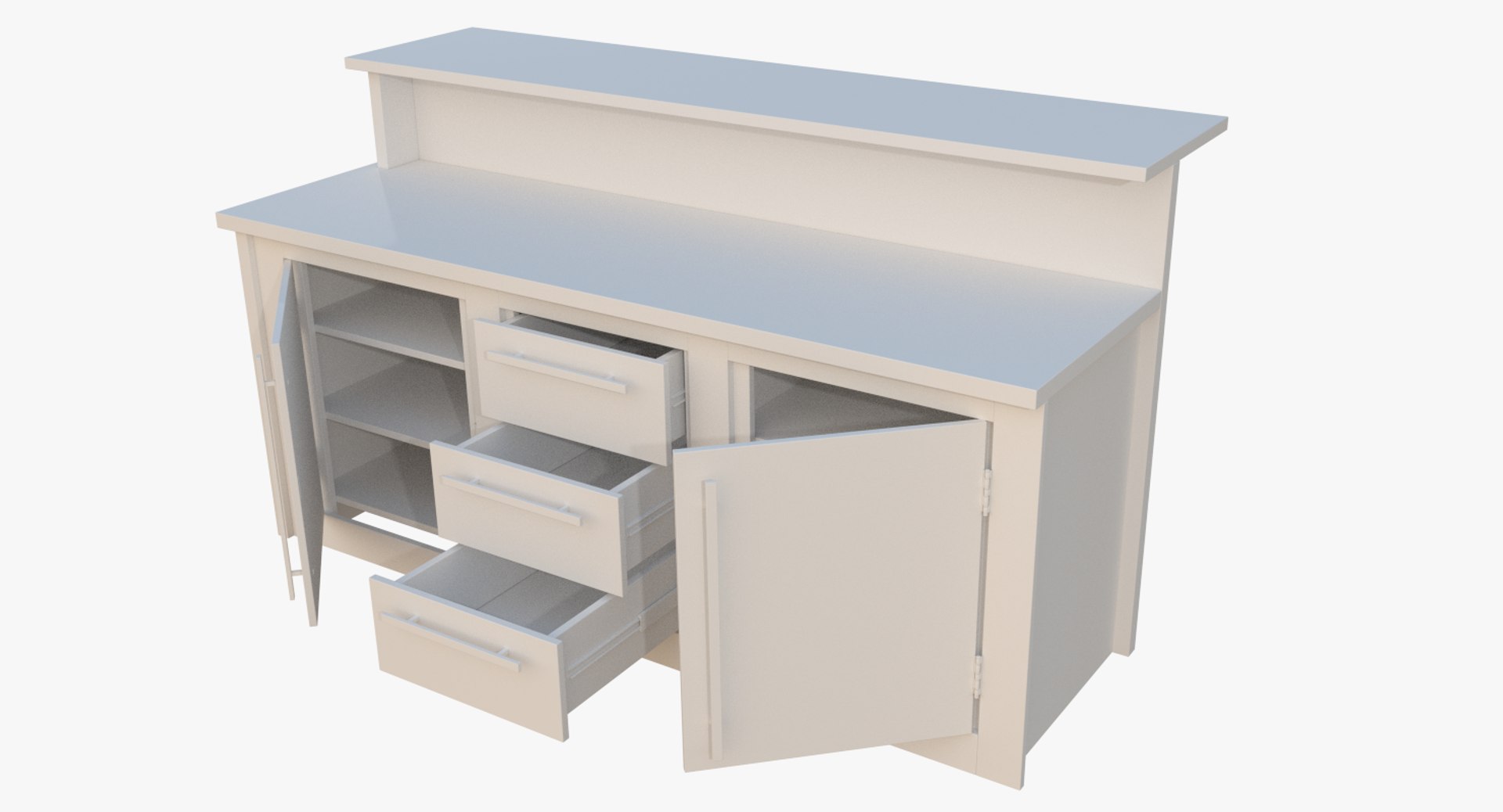 interactive kitchen bar counter 3d x