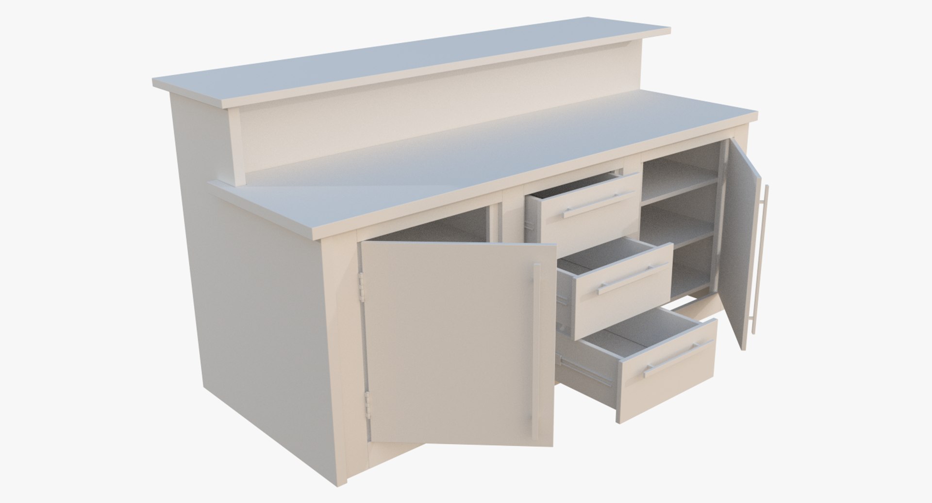 interactive kitchen bar counter 3d x