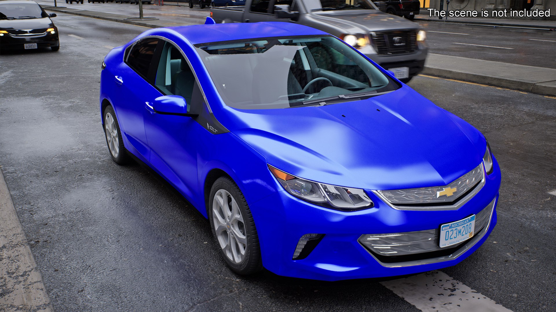 3D model Chevrolet Volt Rigged for Maya - TurboSquid 2155594
