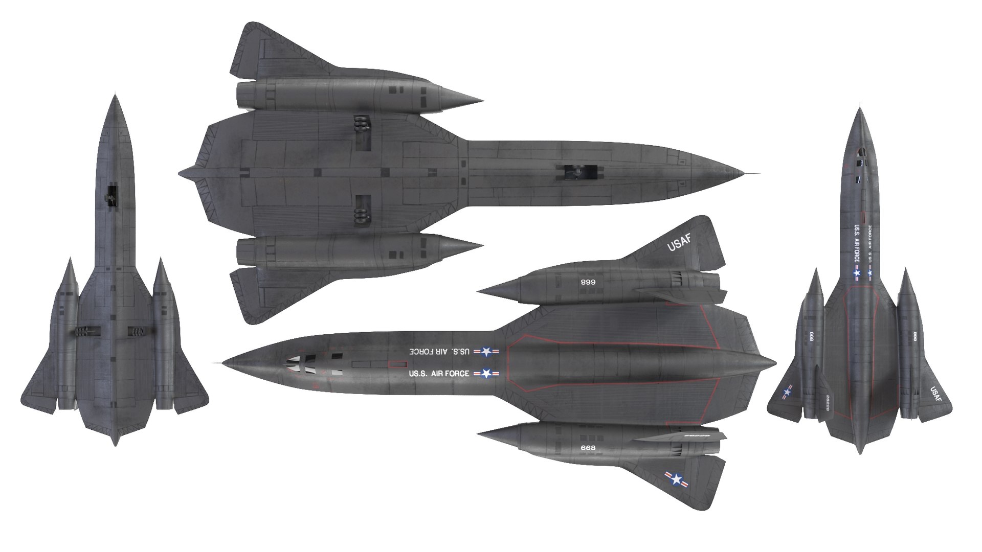 Lockheed sr-71 sr 3D model - TurboSquid 1455318