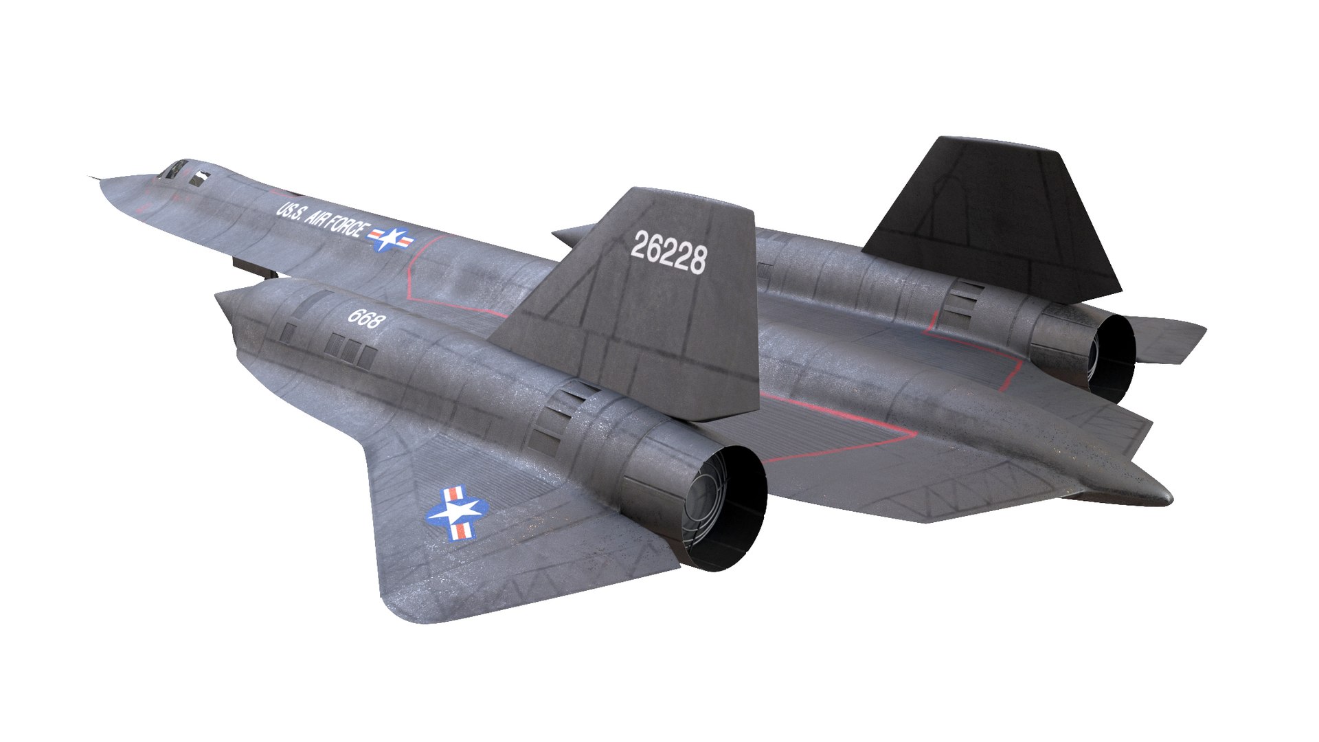 Lockheed sr-71 sr 3D model - TurboSquid 1455318