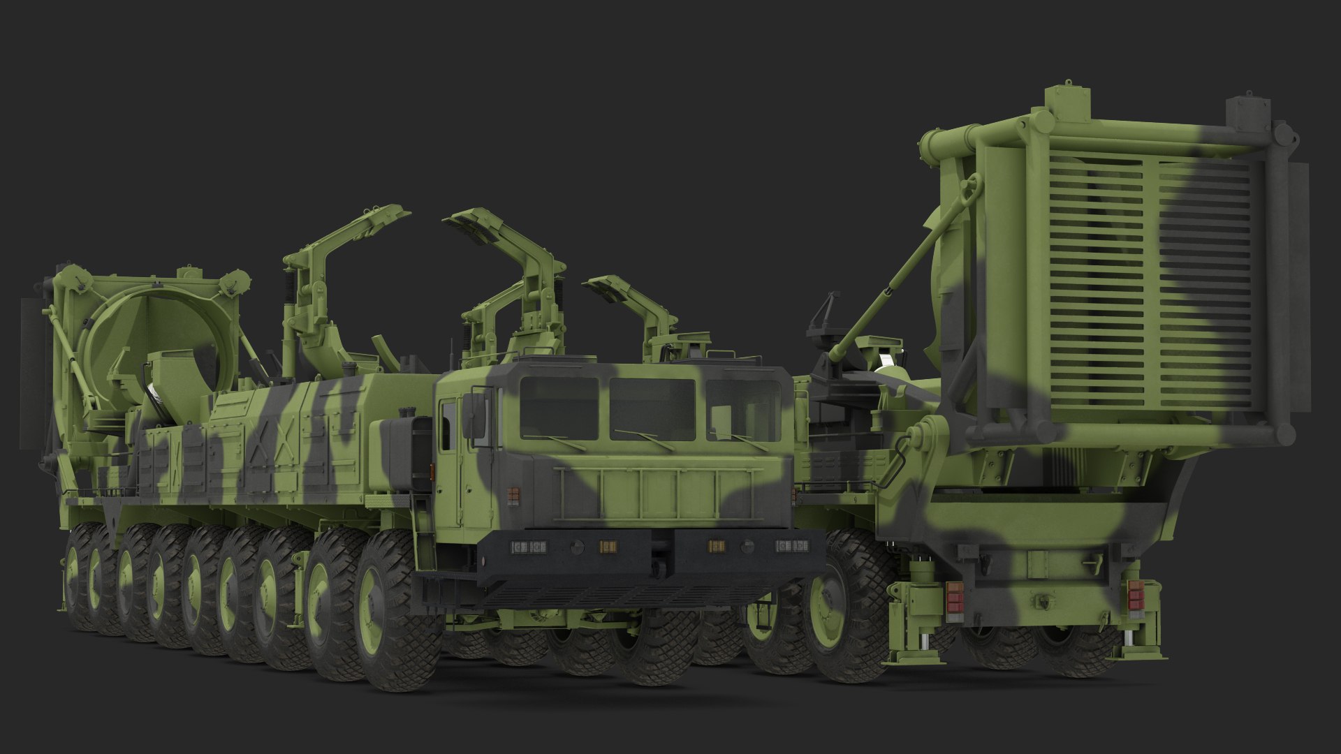 3D model 9 axle transporter erector - TurboSquid 1524355